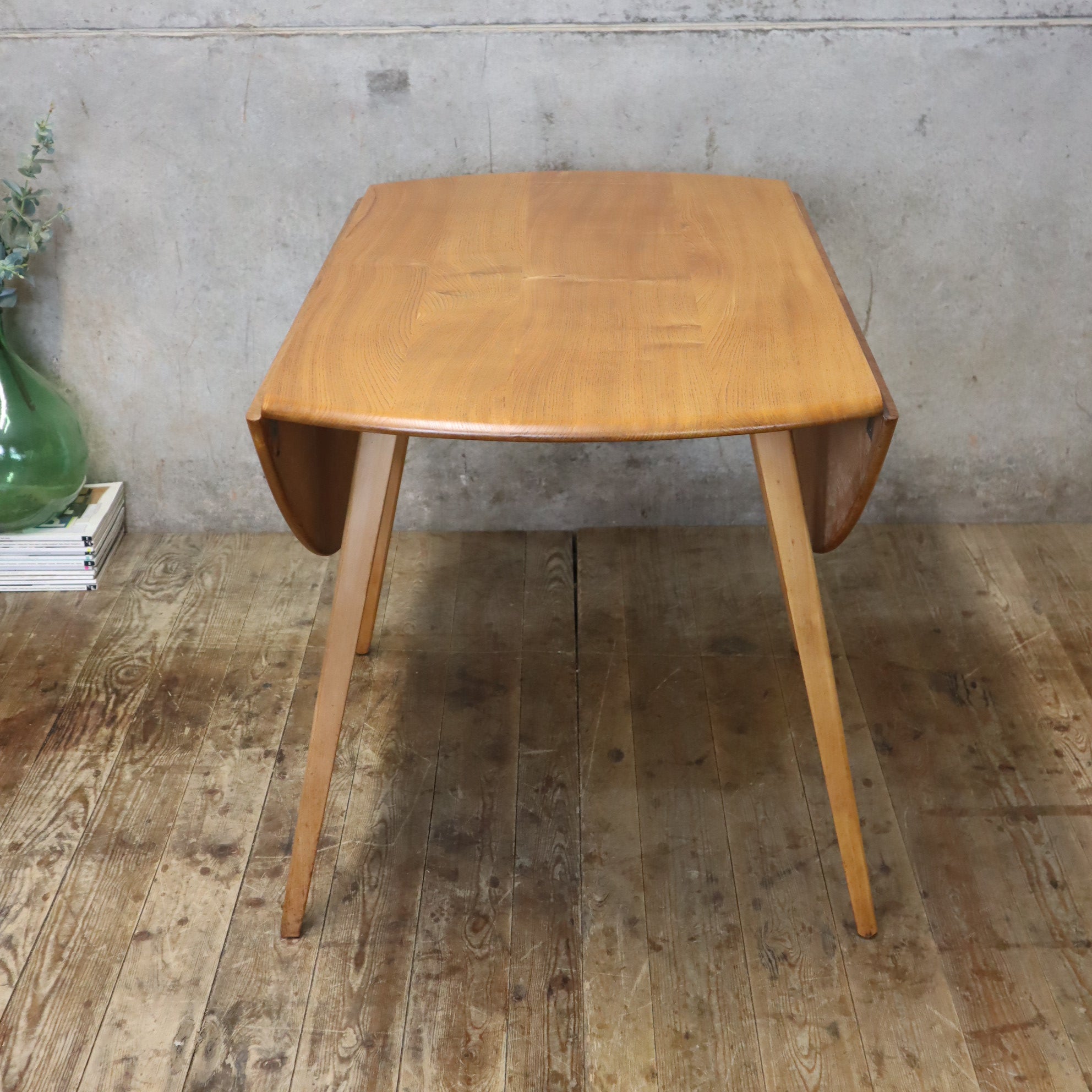 Mid Century Ercol Model 384 Drop Leaf Dining Table - 1008b – Mustard ...
