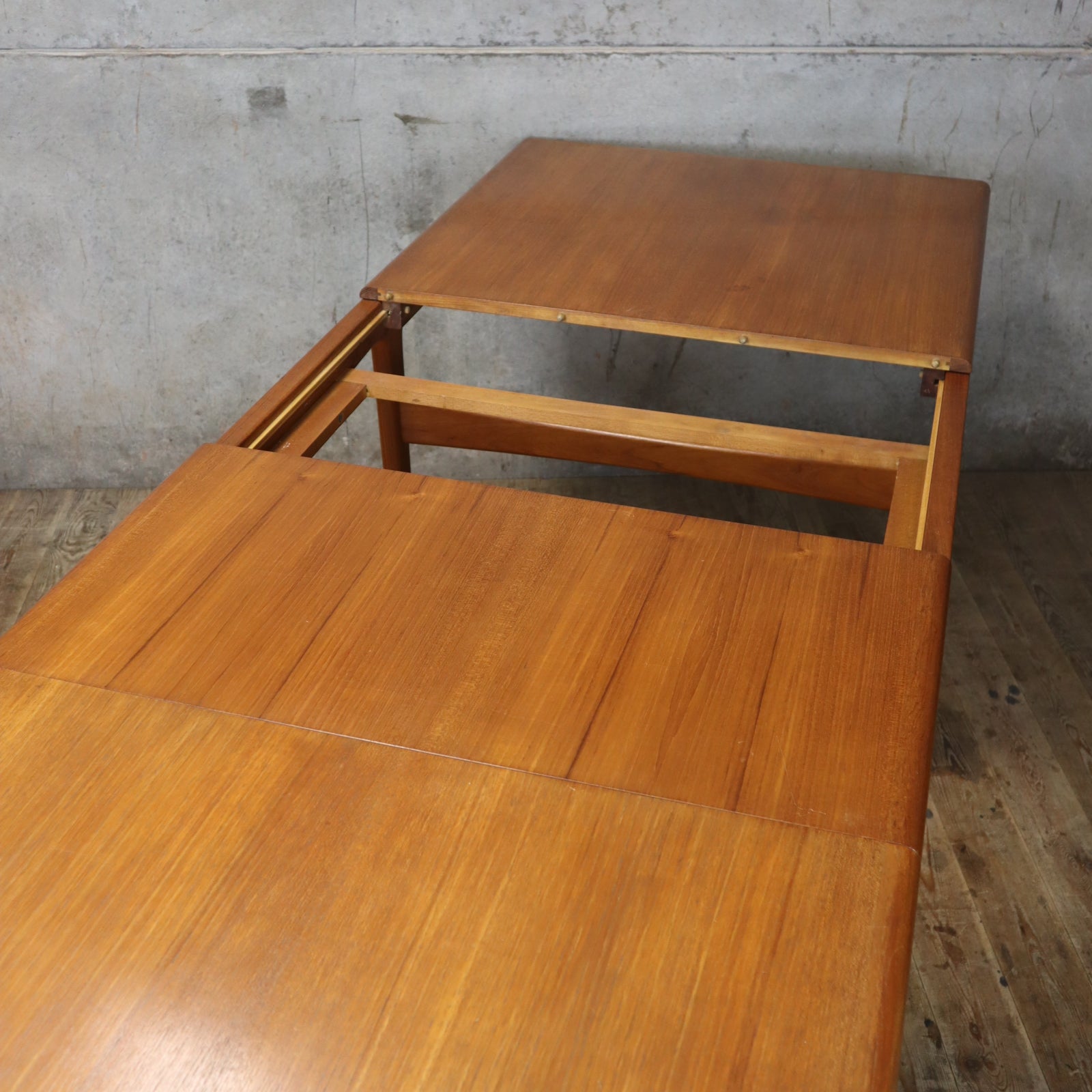Mid Century Teak Double Extending Dining Table by Arne Hovmand-Olsen ...