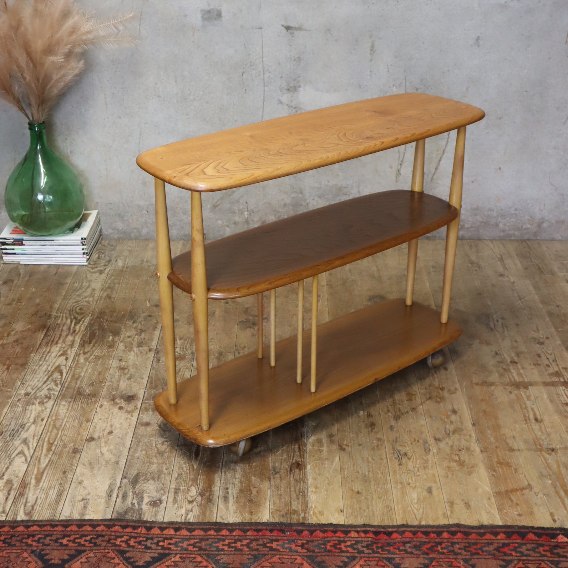 Ercol Trolley Bookcase / Model 361 / Baby Giraffe - 2008e – Mustard Vintage