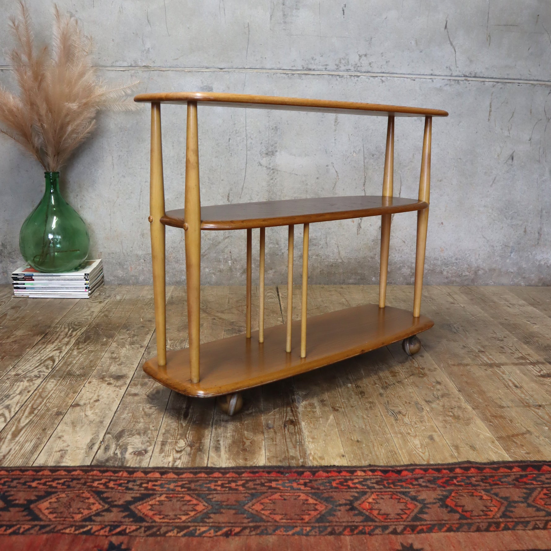 Ercol Trolley Bookcase / Model 361 / Baby Giraffe - 2008e – Mustard Vintage