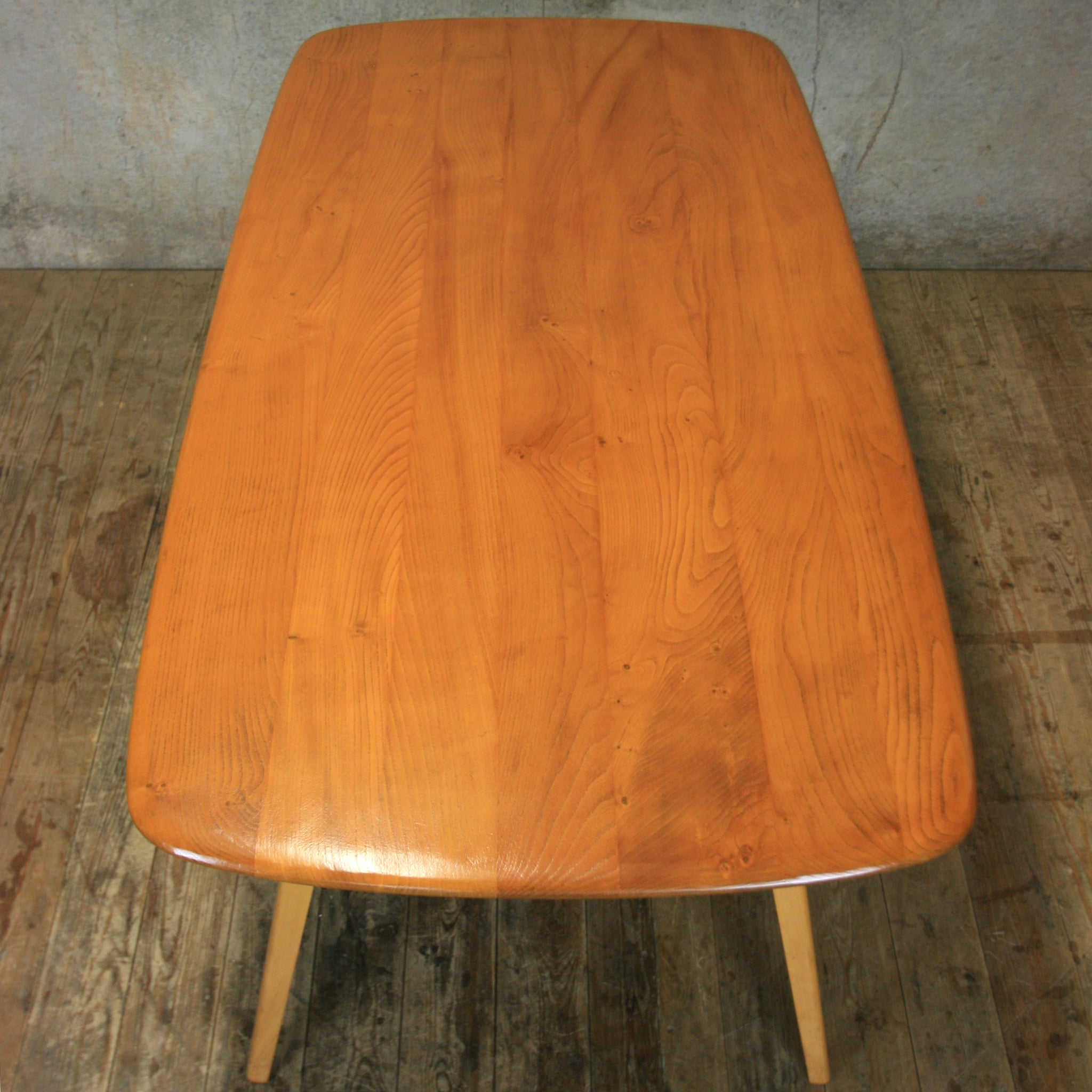 Ercol Model No.755 Plank Table – 0706d – Mustard Vintage