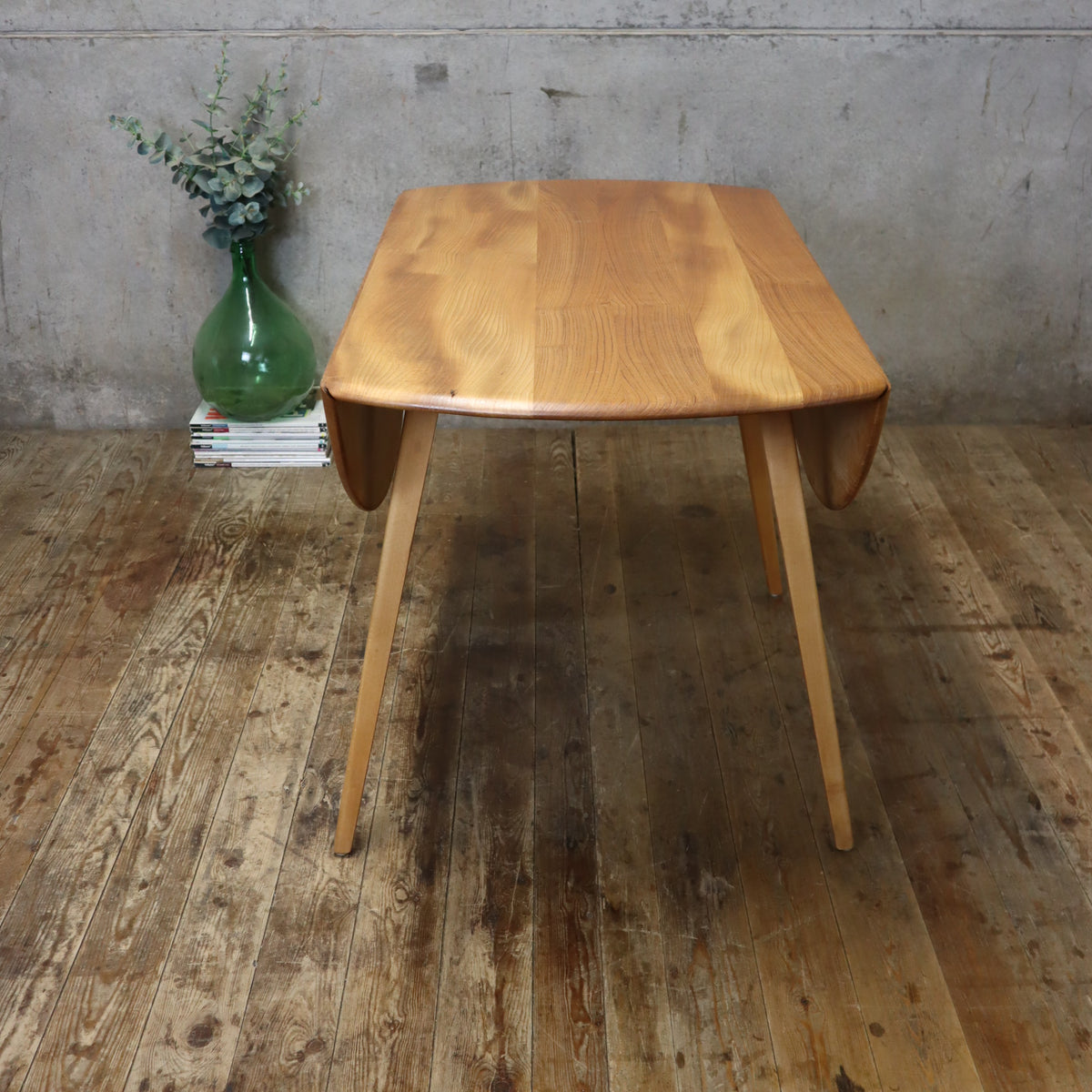 Mid Century Ercol Model 384 Drop Leaf Dining Table - 0110b – Mustard ...