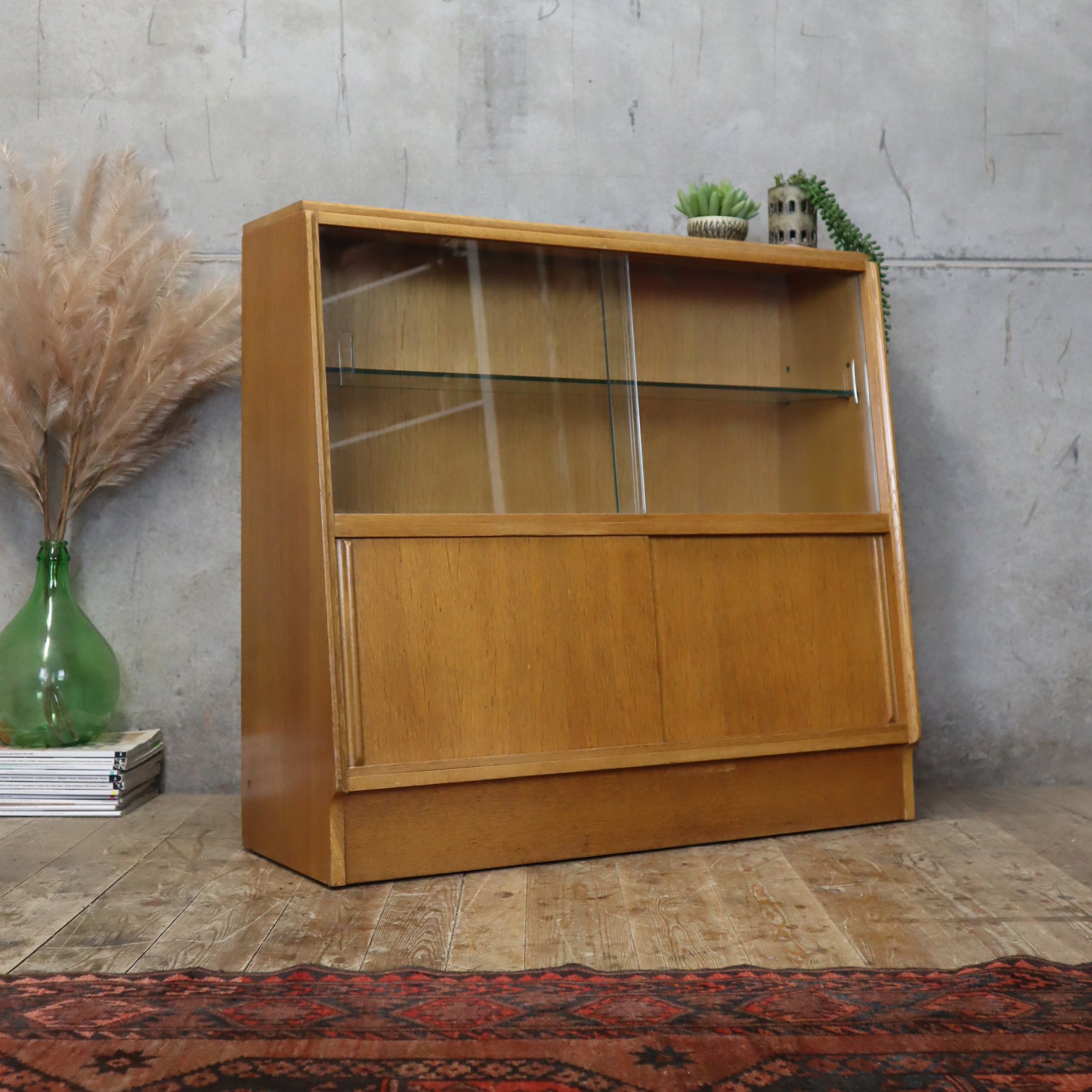 Vintage G-Plan Brandon Display Cabinet – 2403a – Mustard Vintage