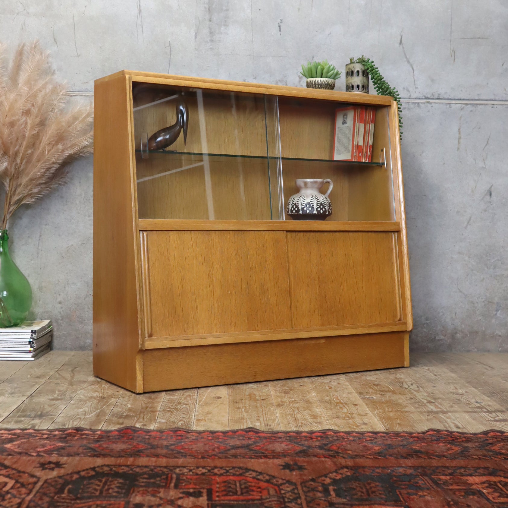 Vintage G-Plan Brandon Display Cabinet – 2403a – Mustard Vintage