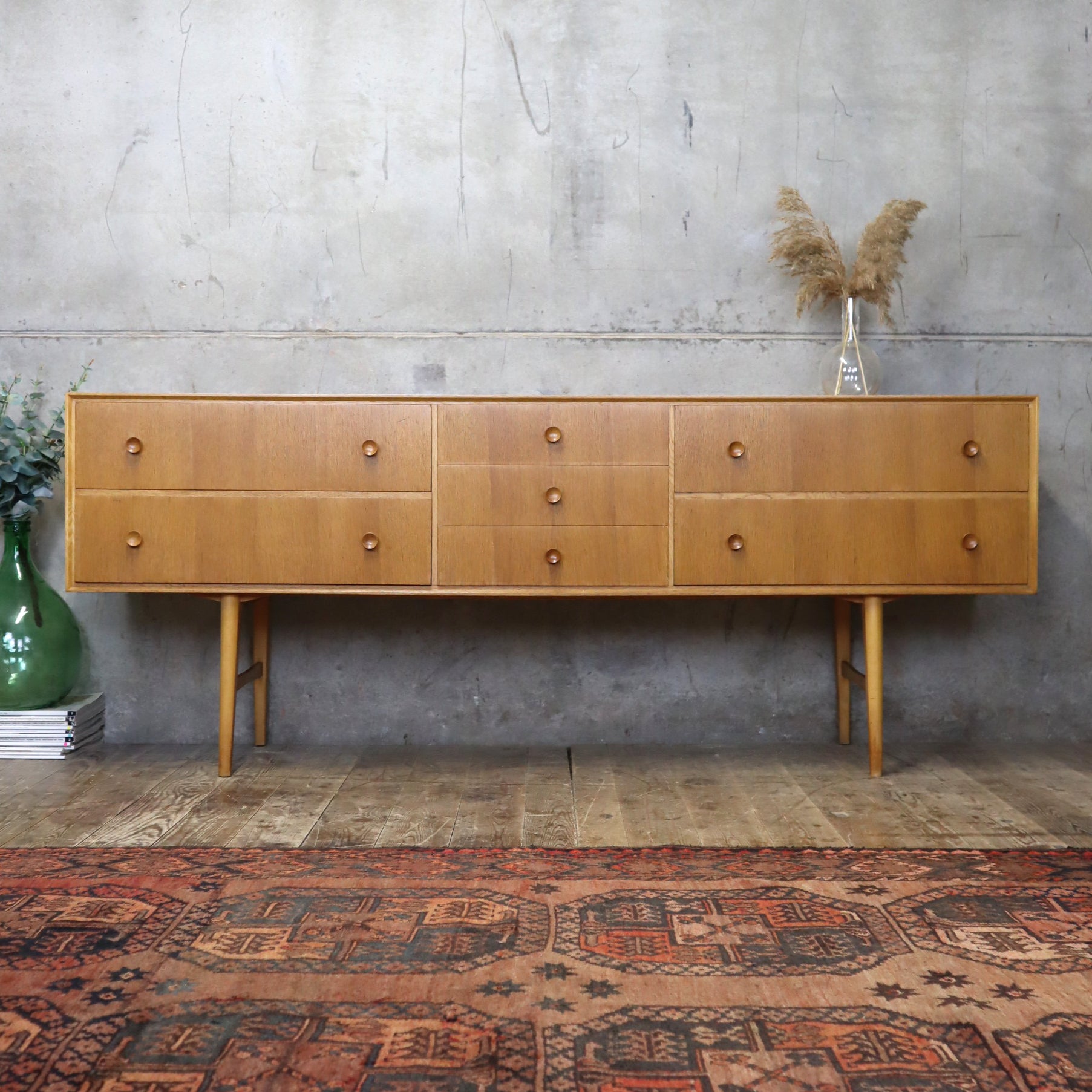 Mid Century Oak Meredew Sideboard / Chest ofDrawers - 0610d – Mustard ...