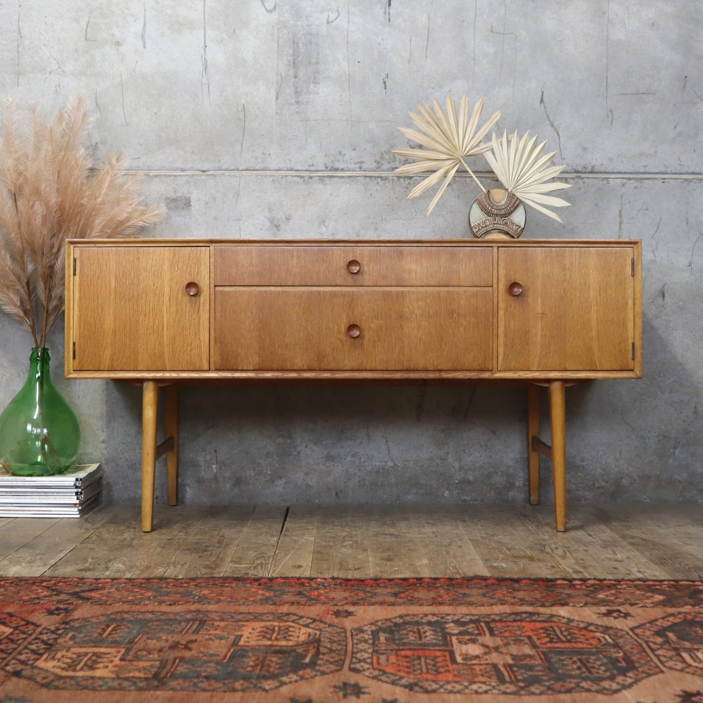 Mid Century Oak Meredew Sideboard - 1202j – Mustard Vintage