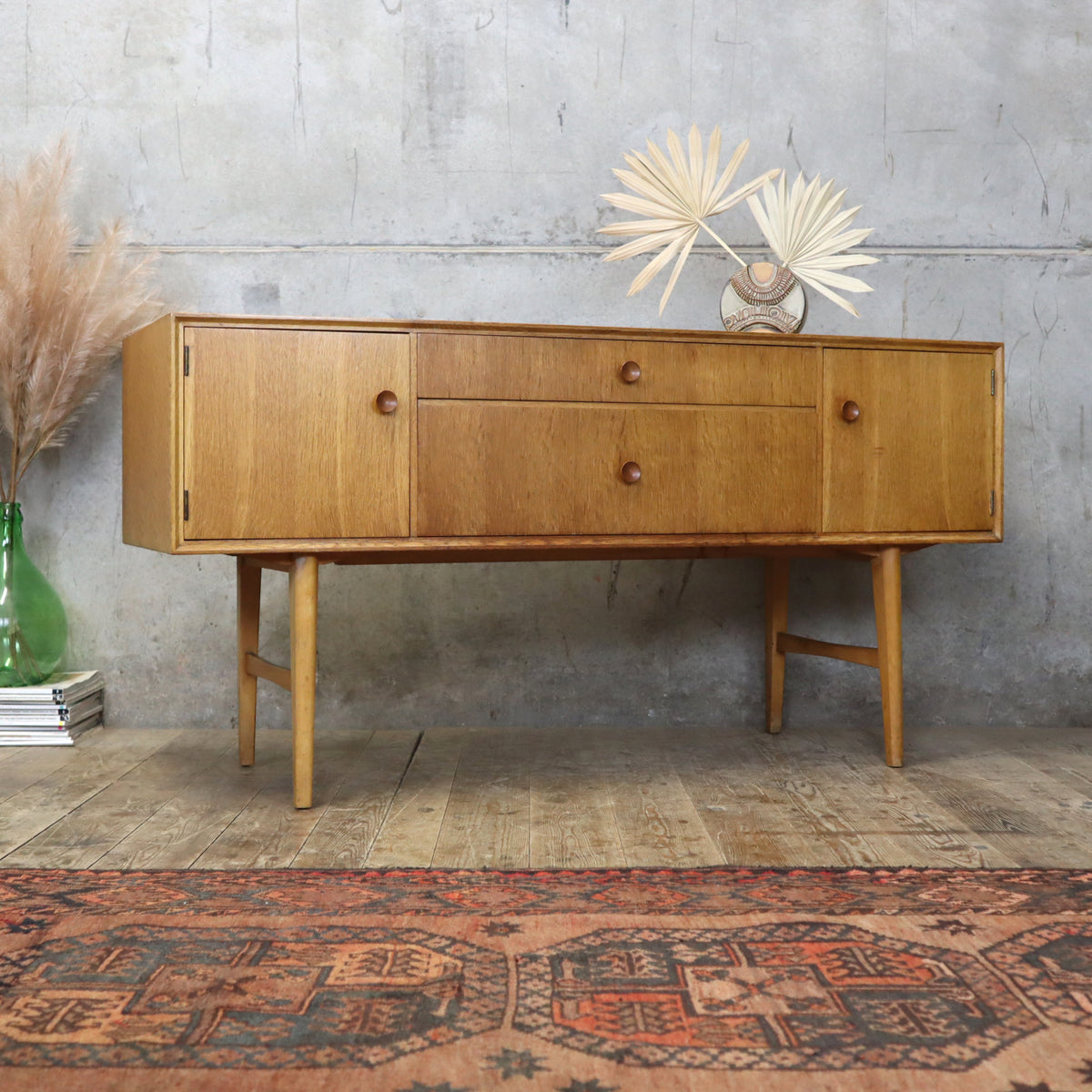 Mid Century Oak Meredew Sideboard - 1202j – Mustard Vintage