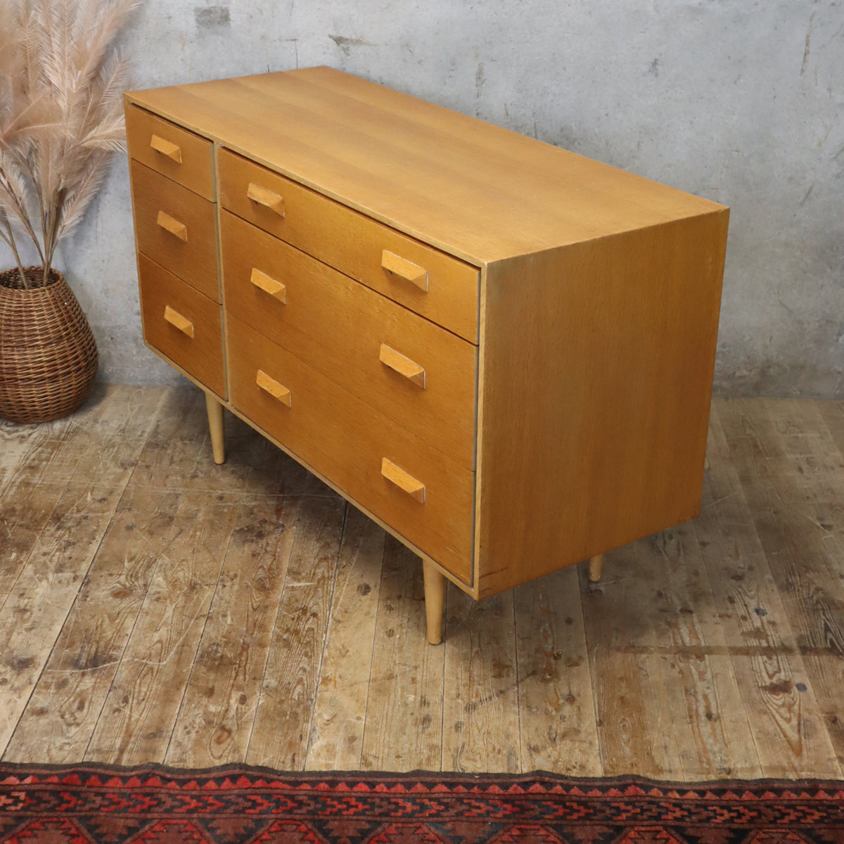 Mid Century Stag Oak Concord Bank of Drawers - 2701d – Mustard Vintage