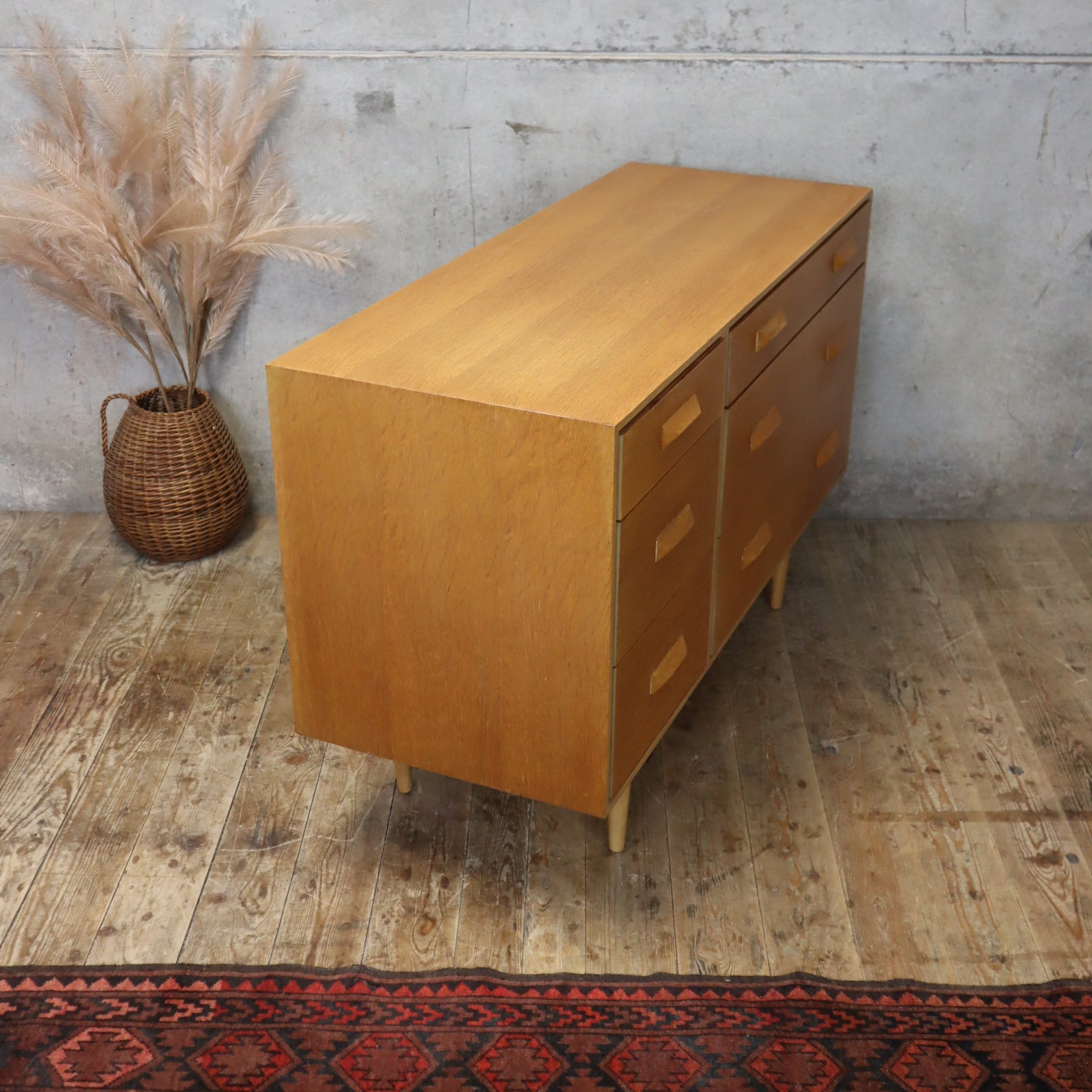 Mid Century Stag Oak Concord Bank of Drawers - 2701d – Mustard Vintage