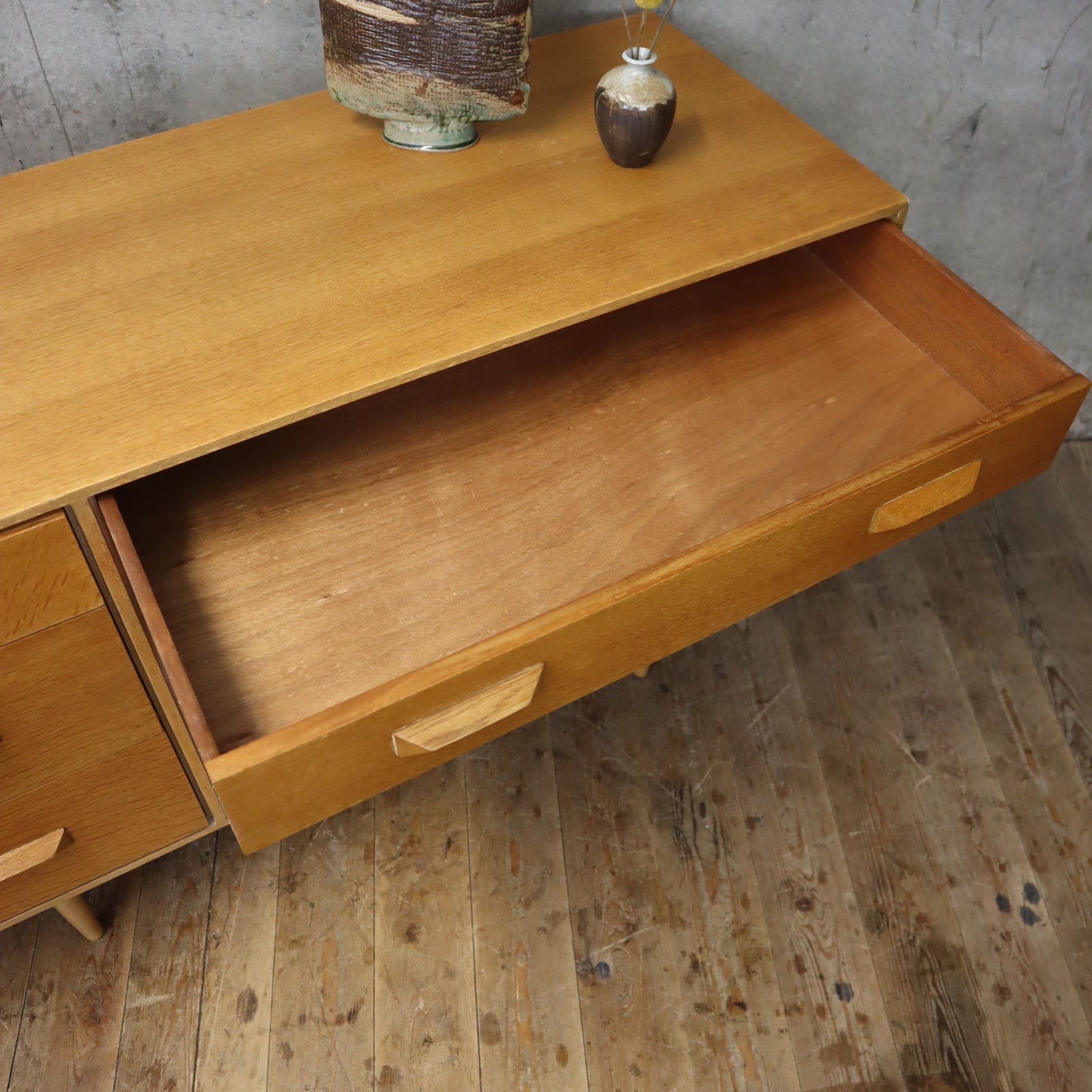 Mid Century Stag Oak Concord Bank of Drawers - 2701d – Mustard Vintage