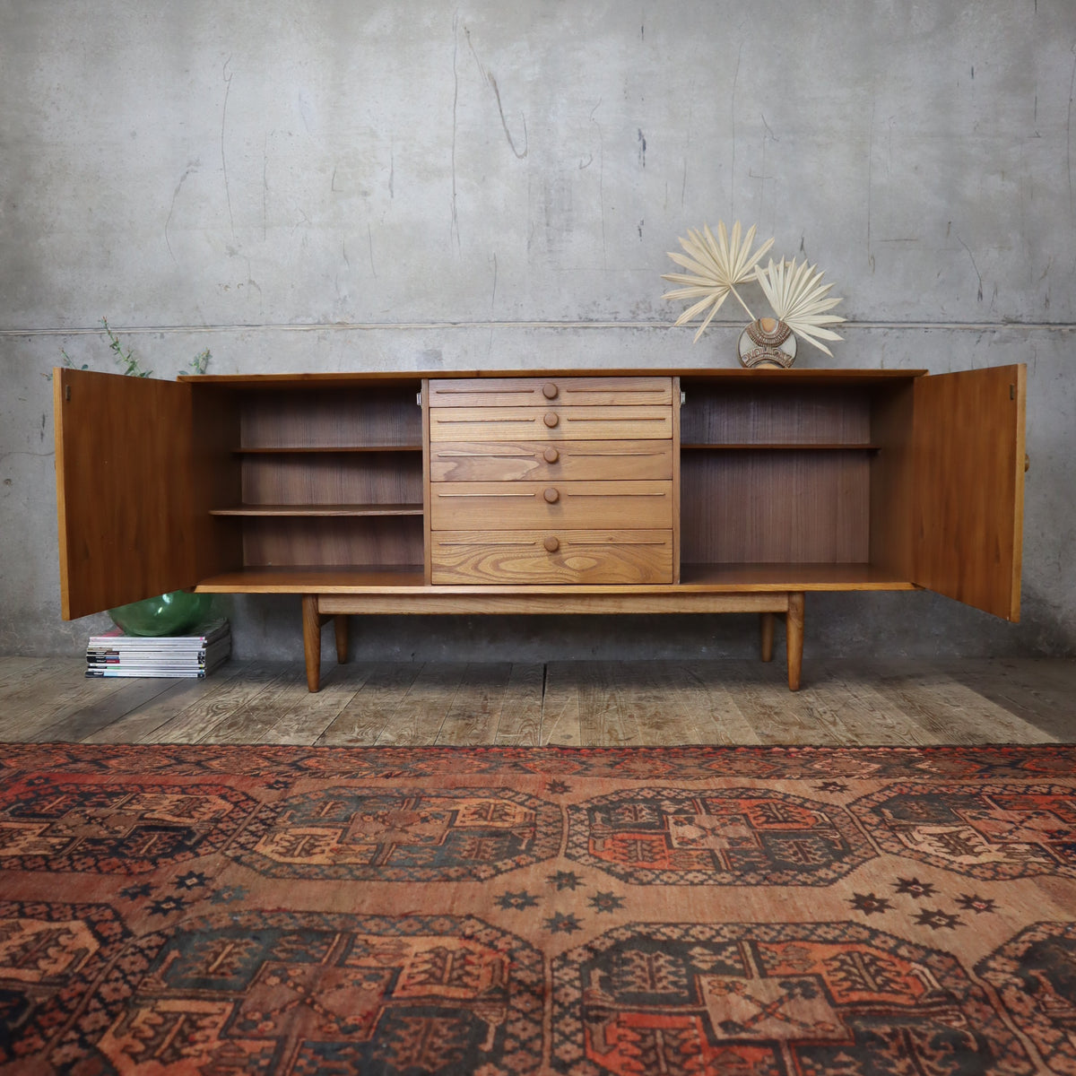 Mid Century Golden Elm Sideboard - 2904e – Mustard Vintage