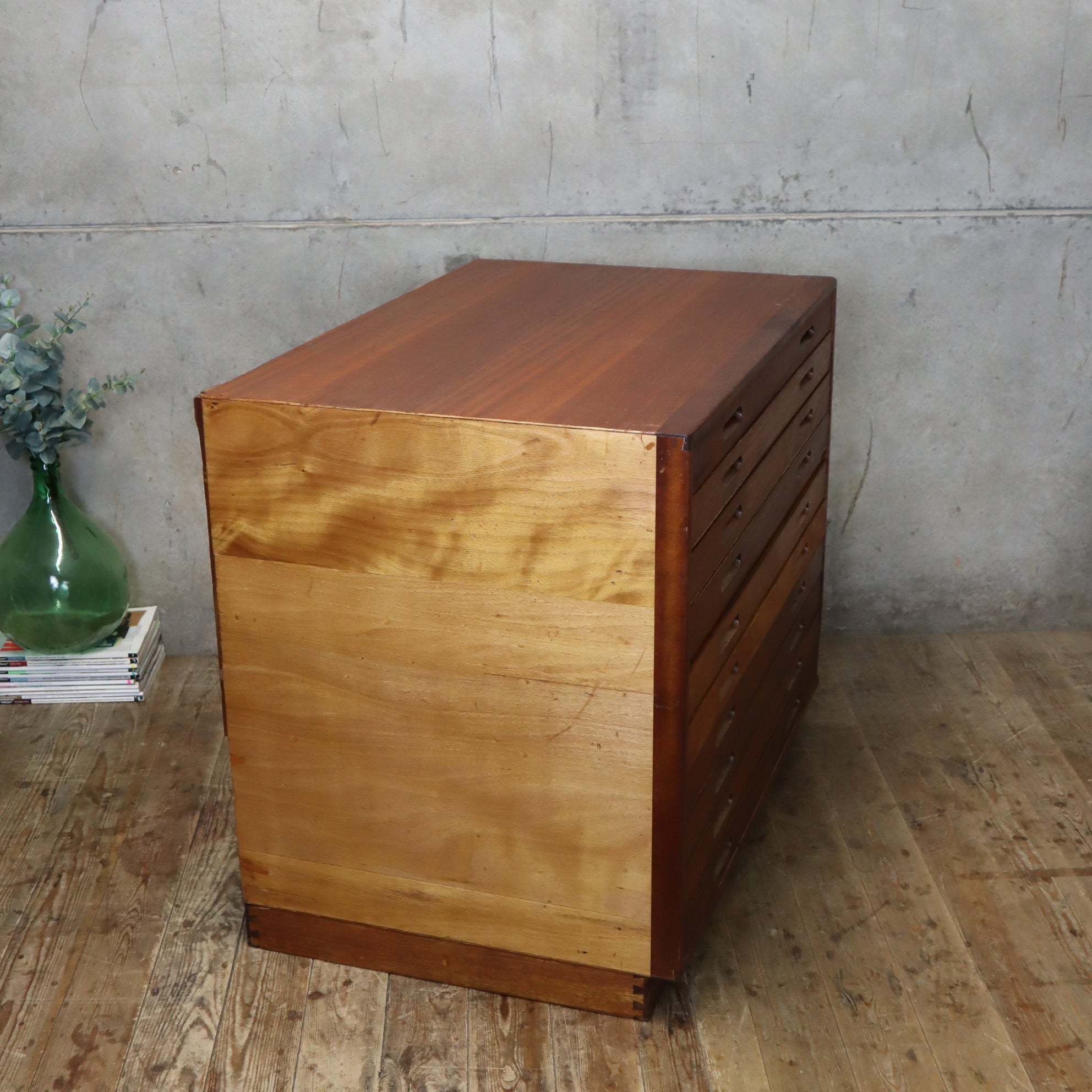 Mid Century Architects School Plan Chest - 0804j – Mustard Vintage