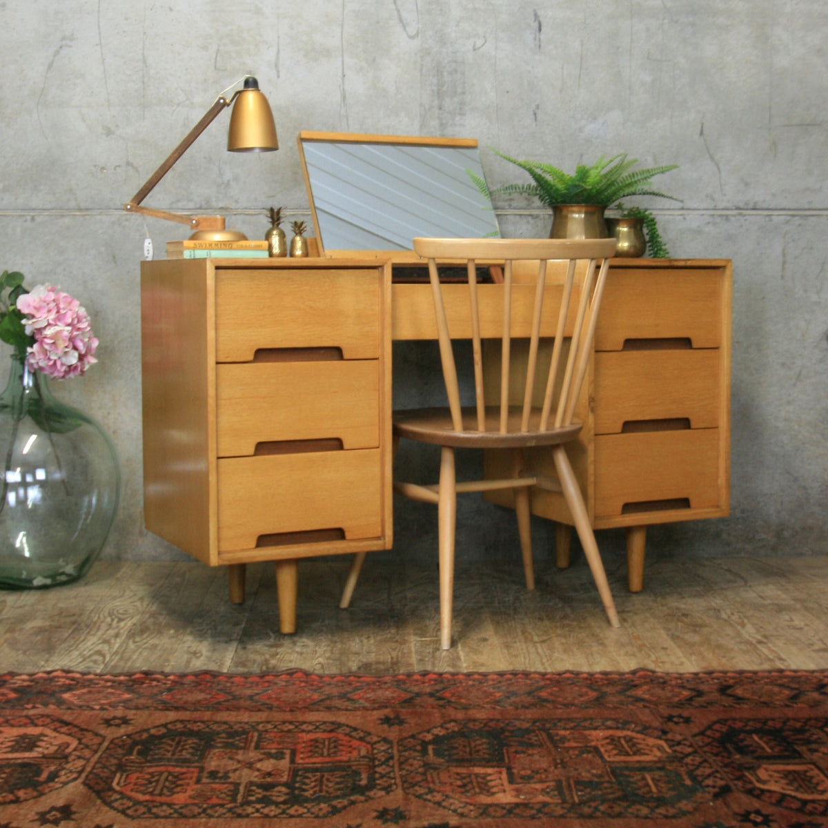 Mid Century Stag 'C' Range Dressing Table #0119b – Mustard Vintage