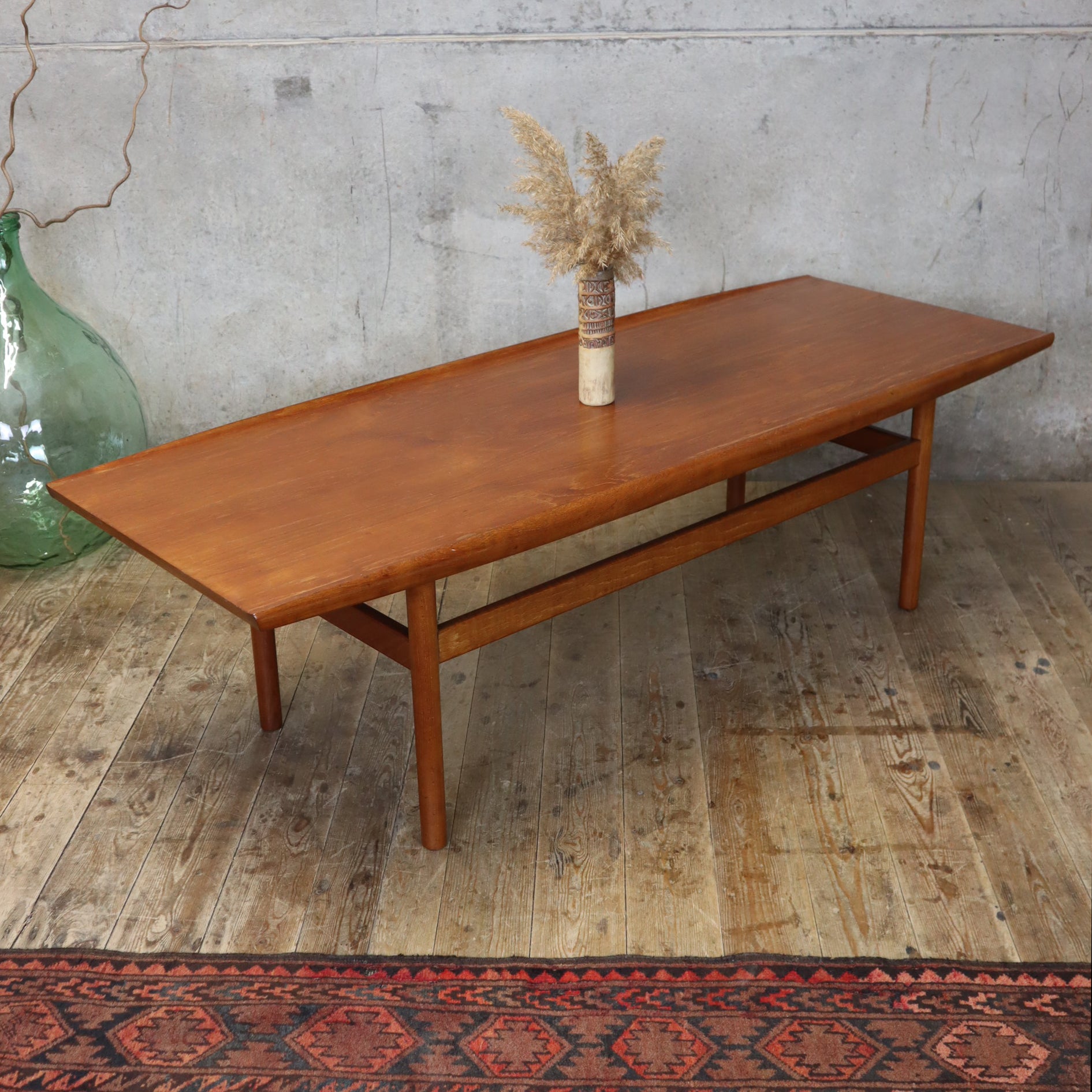 Large Mid Century Teak Coffee Table- 0604c – Mustard Vintage