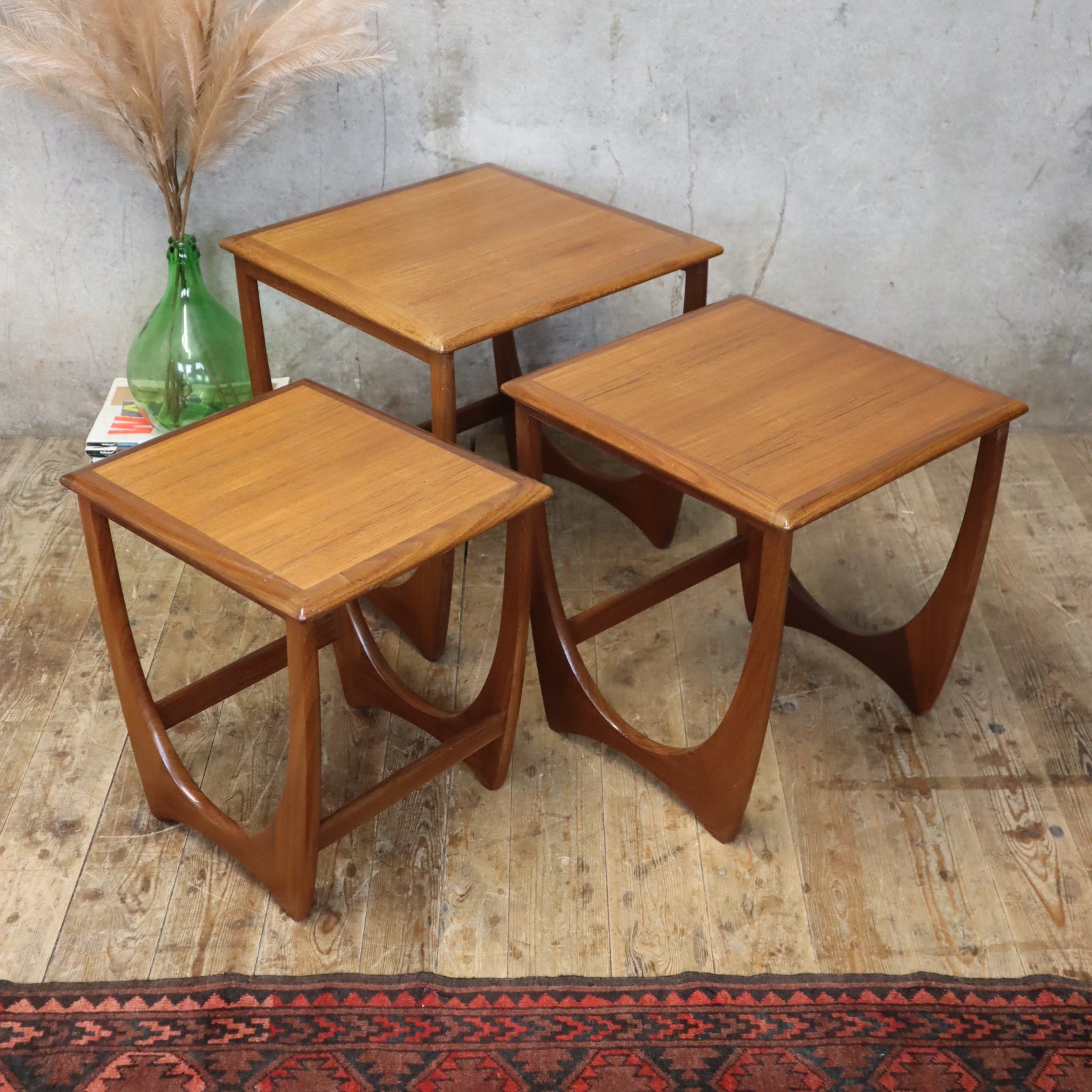 Mid Century G-Plan Nest of Teak Coffee Tables - 1101a – Mustard Vintage