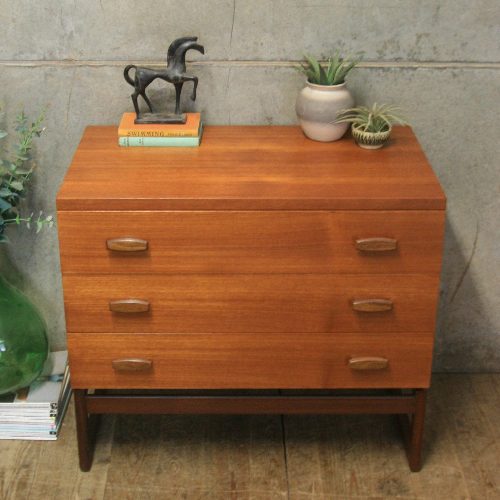 Mid Century G Plan Quadrille Chest Of Drawers 2111b Mustard Vintage