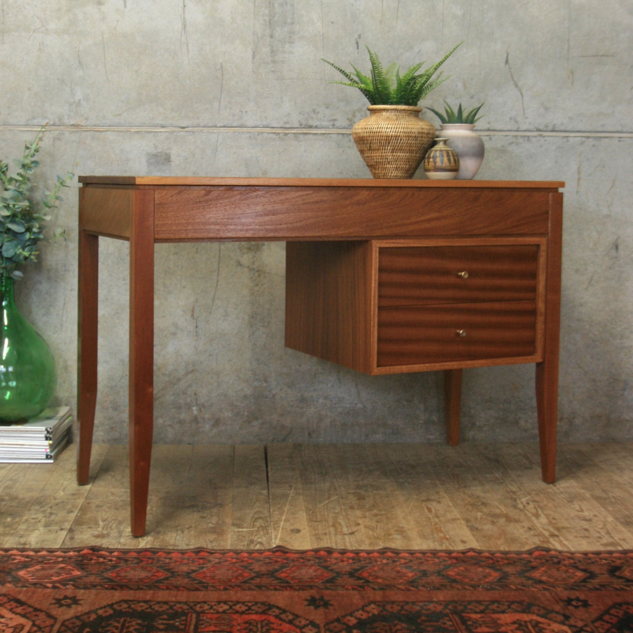 Rare Uniflex Mid Century Desk / Dressing Table - 1302j – Mustard Vintage