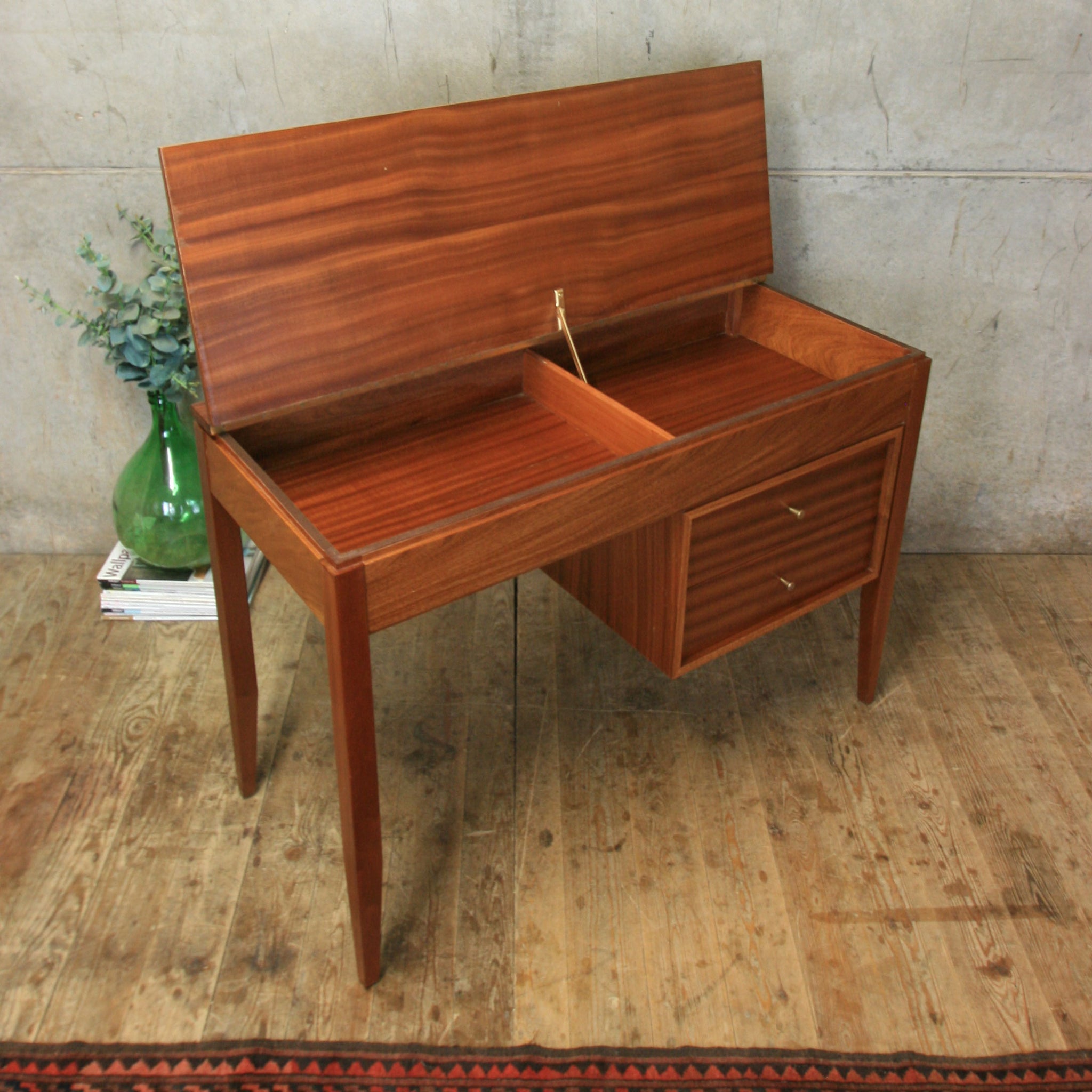 Rare Uniflex Mid Century Desk / Dressing Table - 1302j – Mustard Vintage