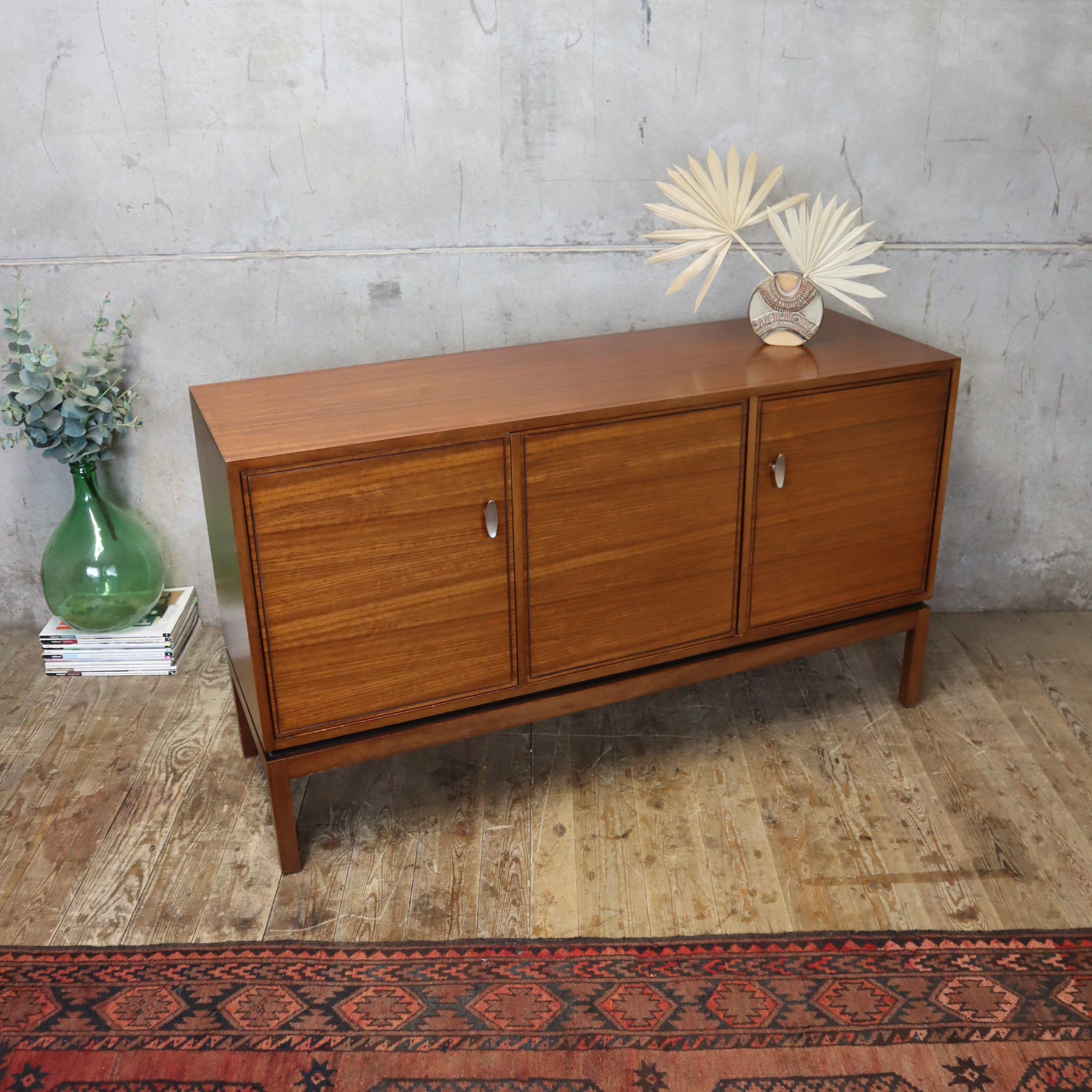 Mid Century Small Walnut Sideboard - 0807f – Mustard Vintage