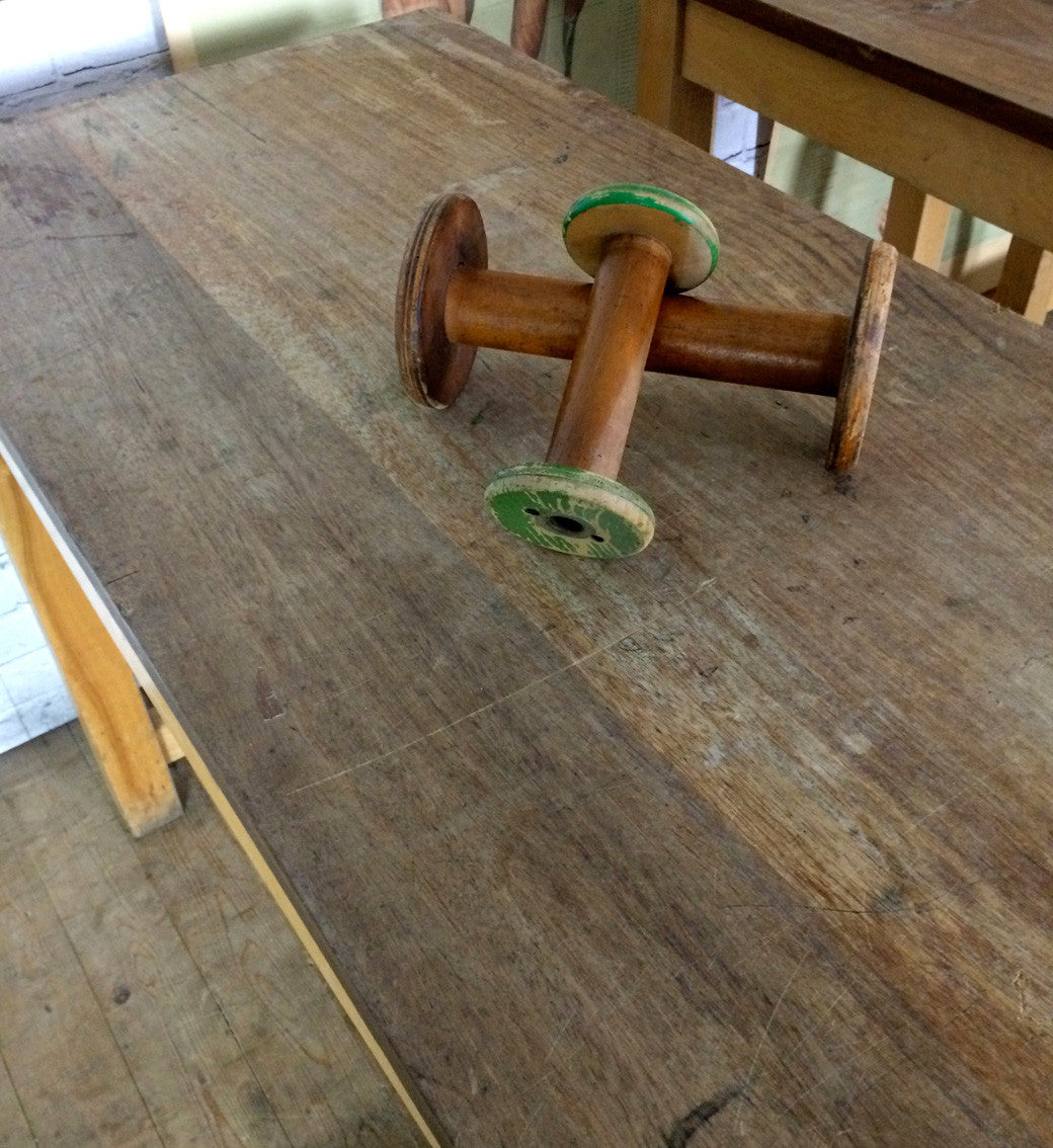 Vintage School Laboratory Table **Un-Restored** – Mustard Vintage