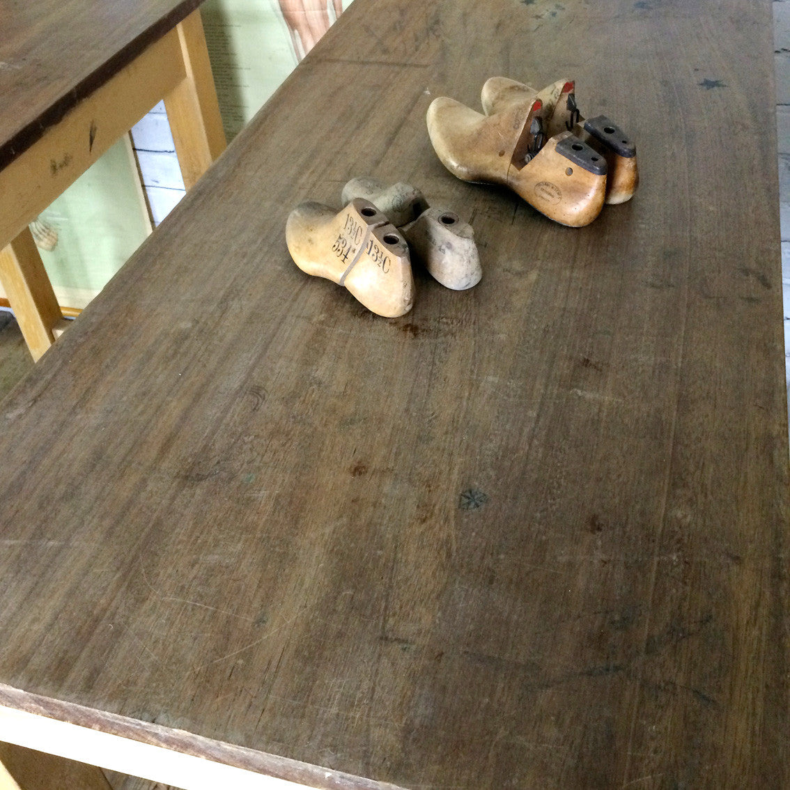 Vintage School Laboratory Table **Un-Restored** – Mustard Vintage