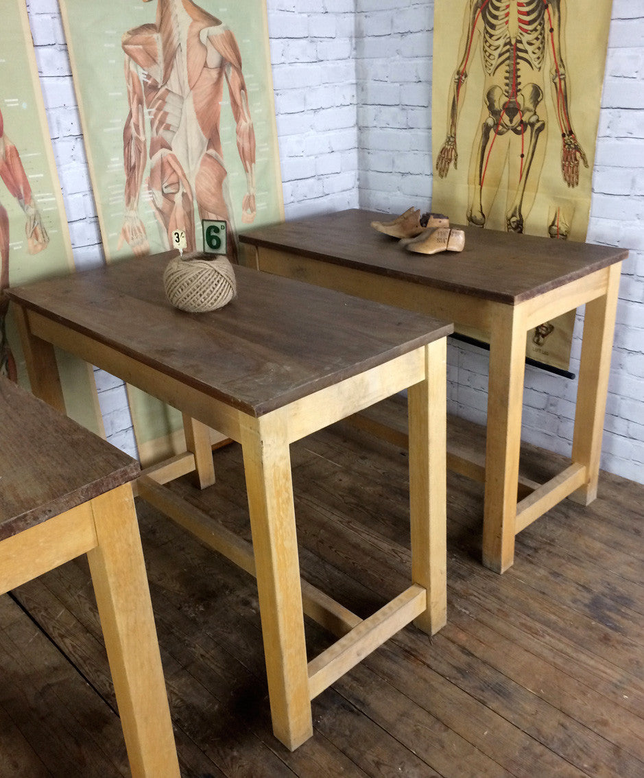 Vintage School Laboratory Table **Un-Restored** – Mustard Vintage