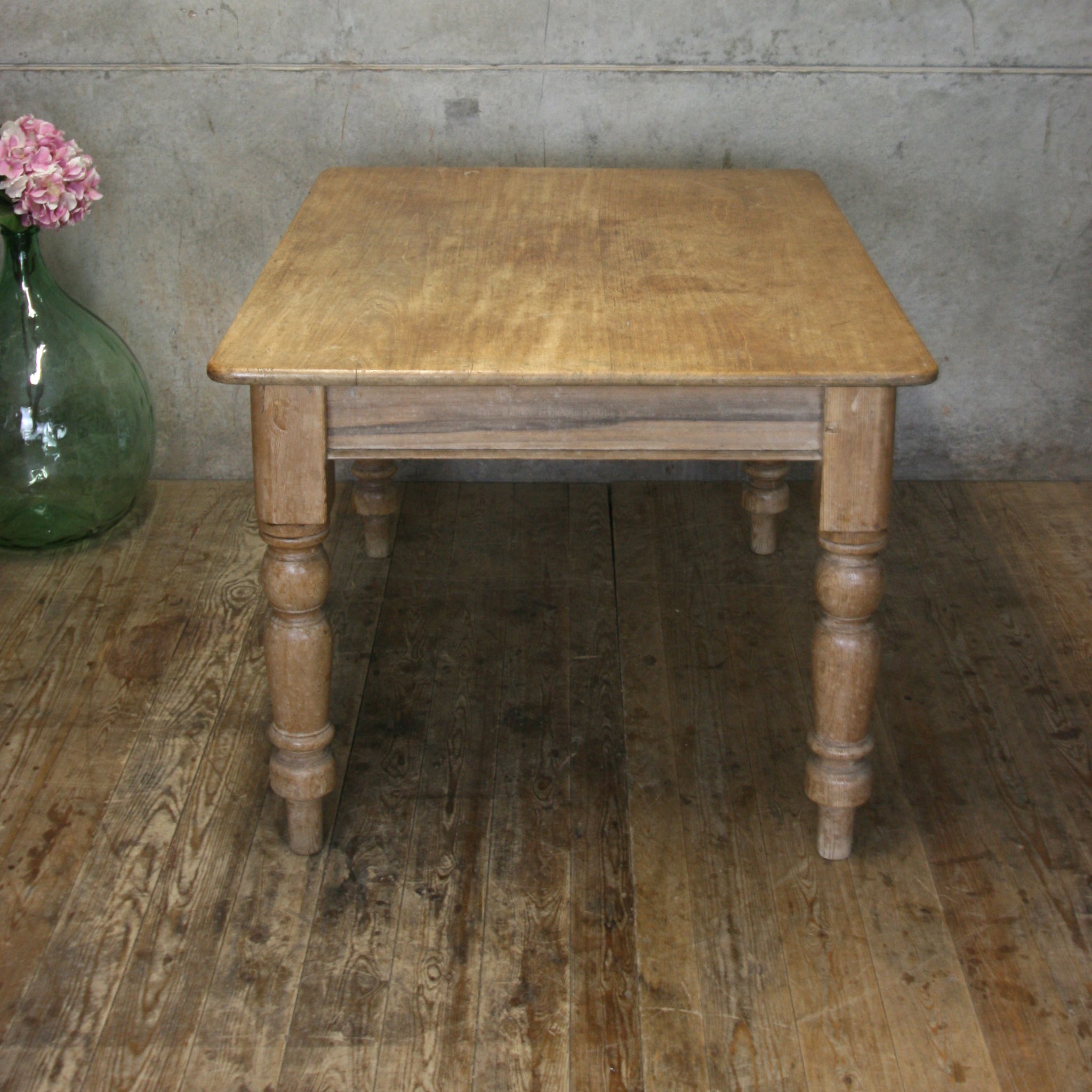 Vintage Rustic Farm Kitchen Table #1502n – Mustard Vintage