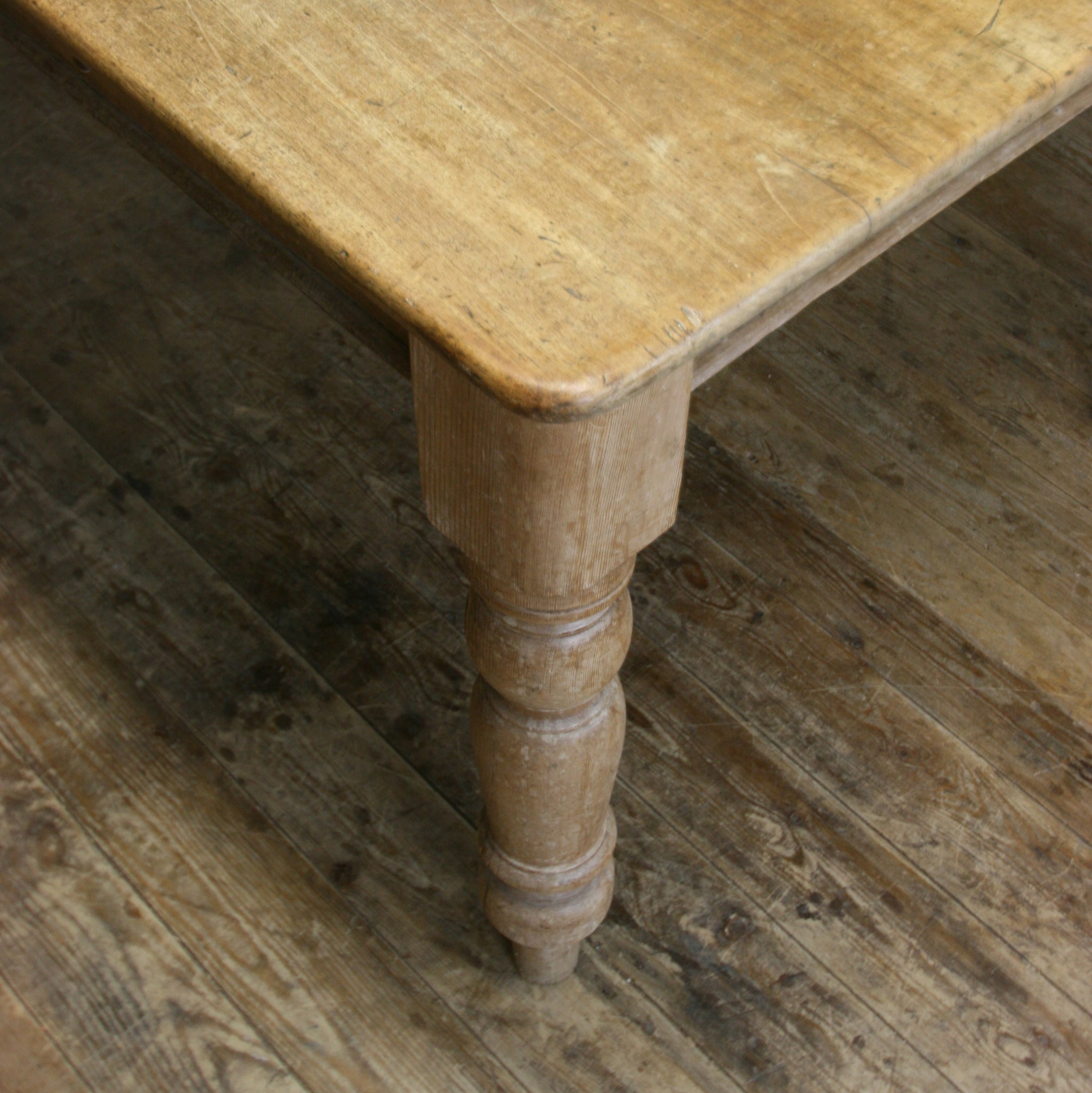 Vintage Rustic Farm Kitchen Table #1502n – Mustard Vintage