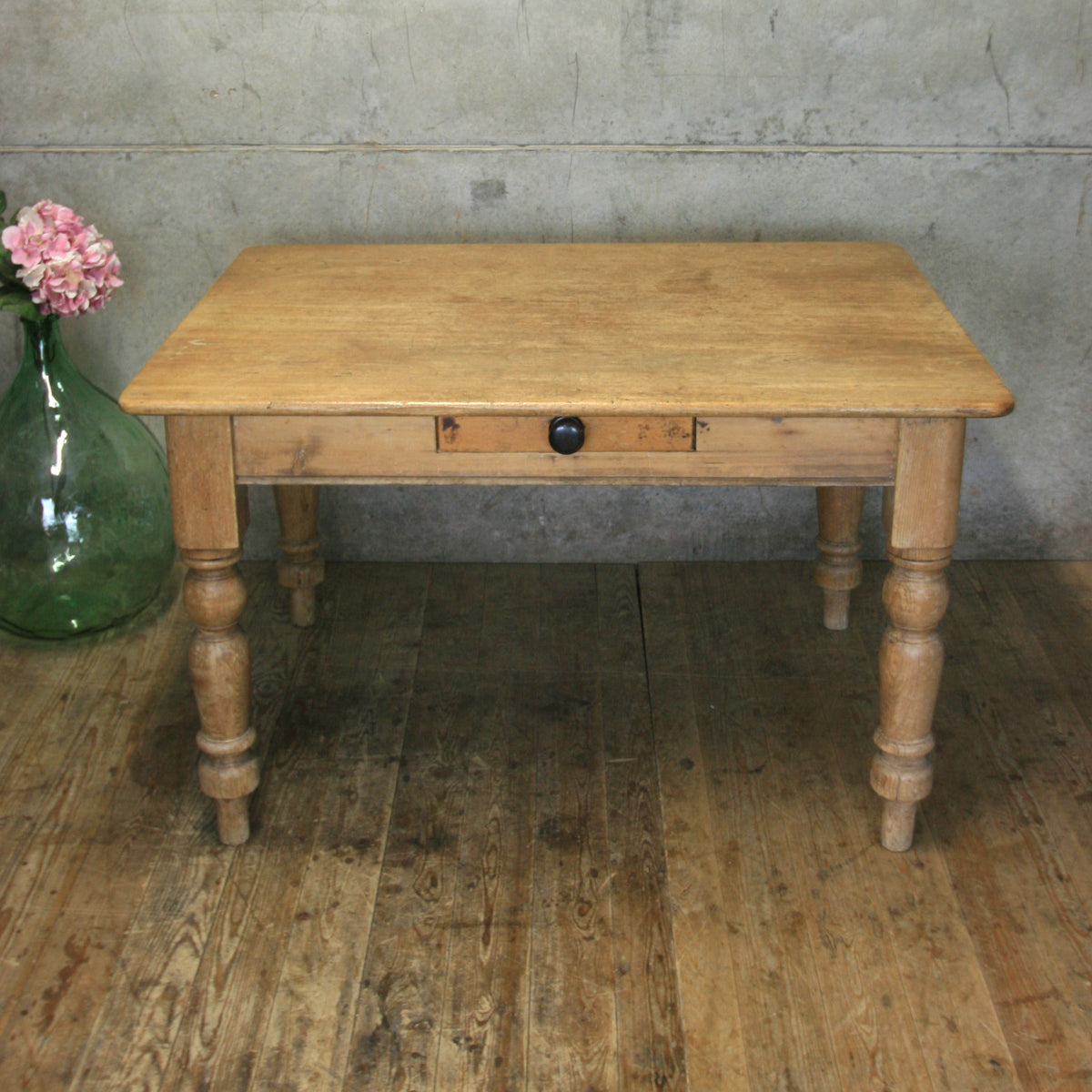 Vintage Rustic Farm Kitchen Table #1502n – Mustard Vintage