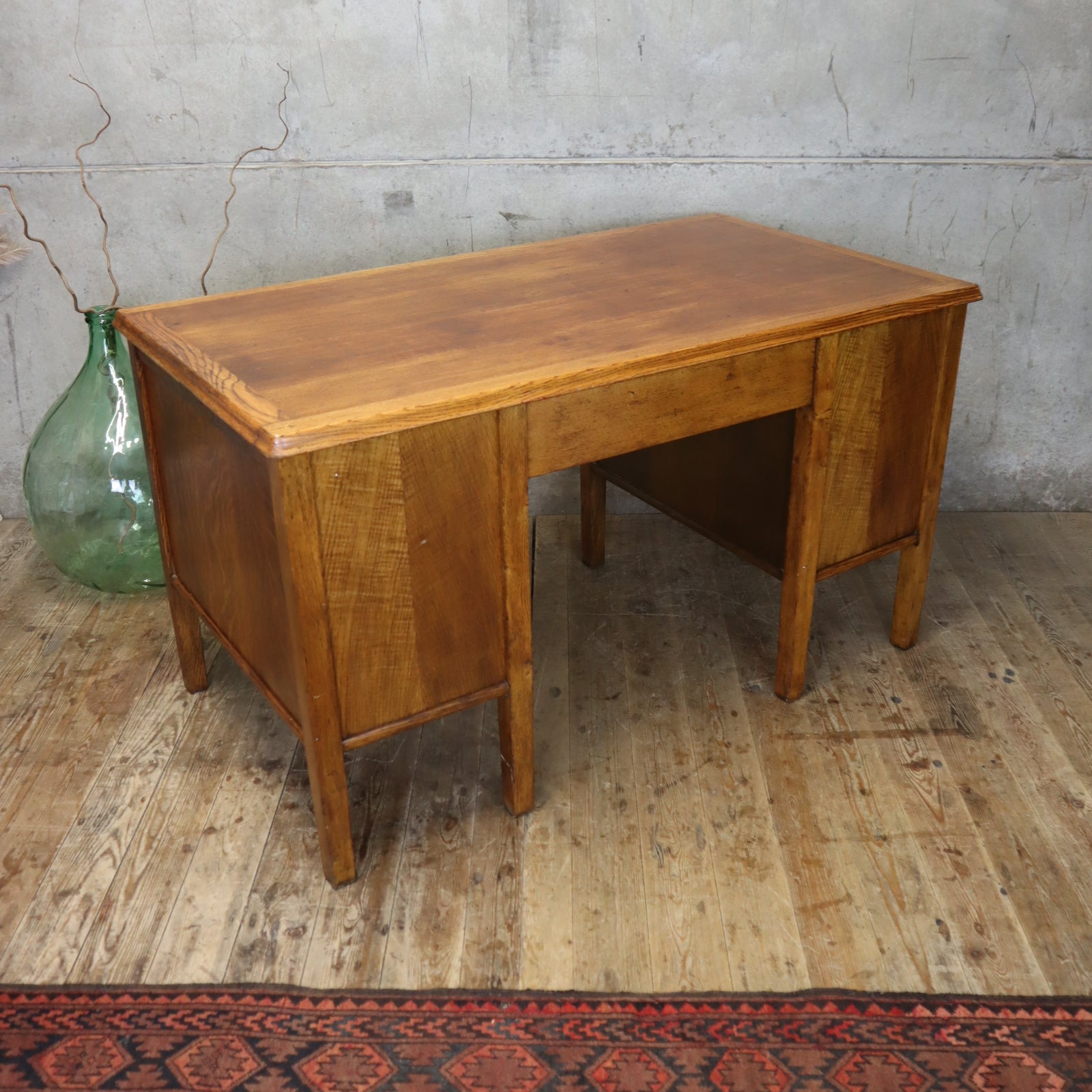 Mid Century Rustic Oak Desk - 2402a – Mustard Vintage