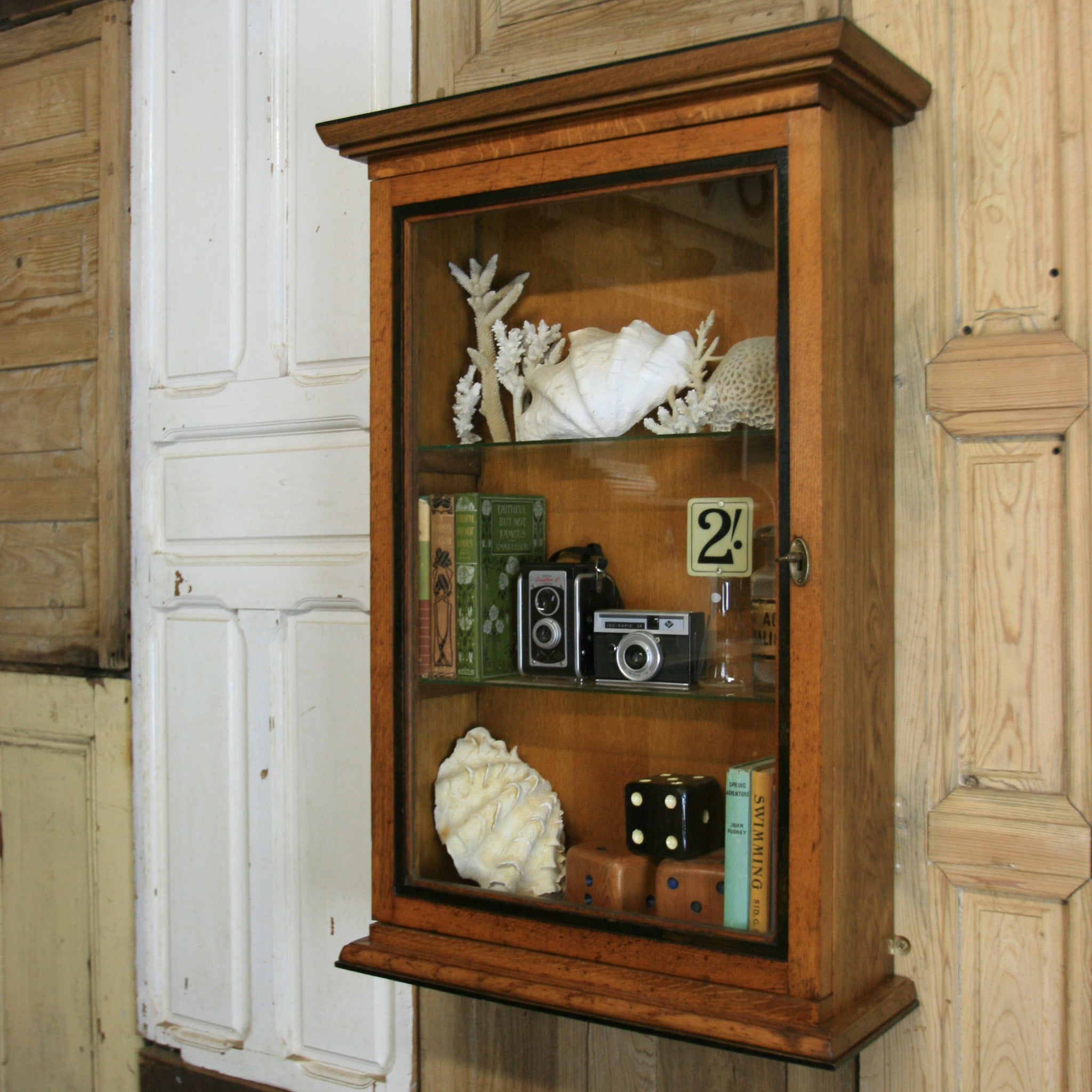 Vintage Shop Oak Display Cabinet – 2604j – Mustard Vintage