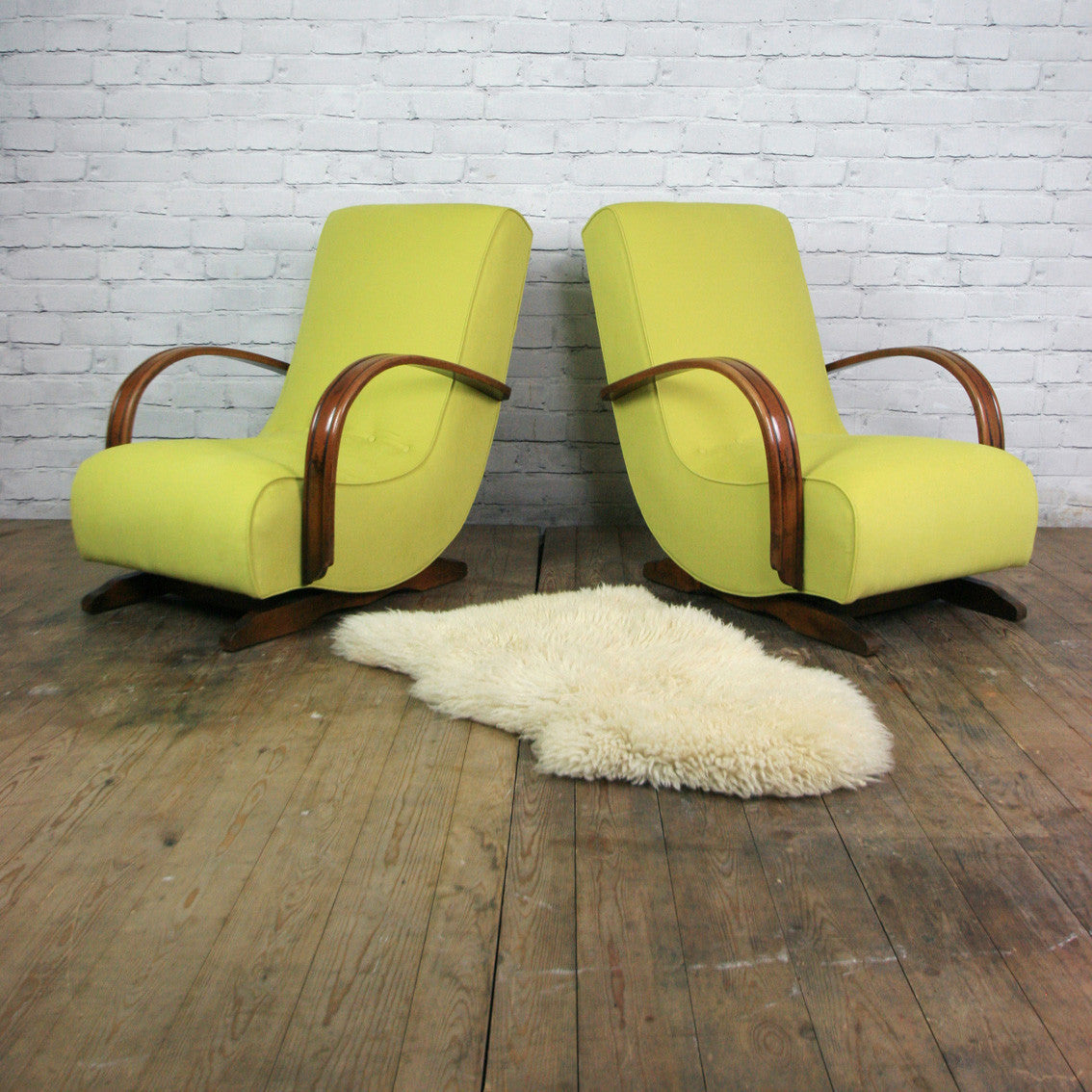 Vintage Art Deco Mid Century Rocking Chair #2 – Mustard Vintage