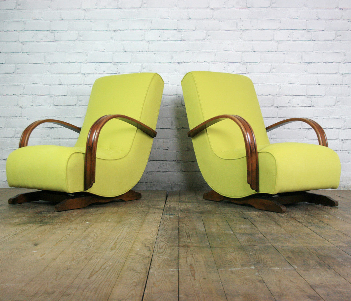 Vintage Art Deco Mid Century Rocking Chair #2 – Mustard Vintage