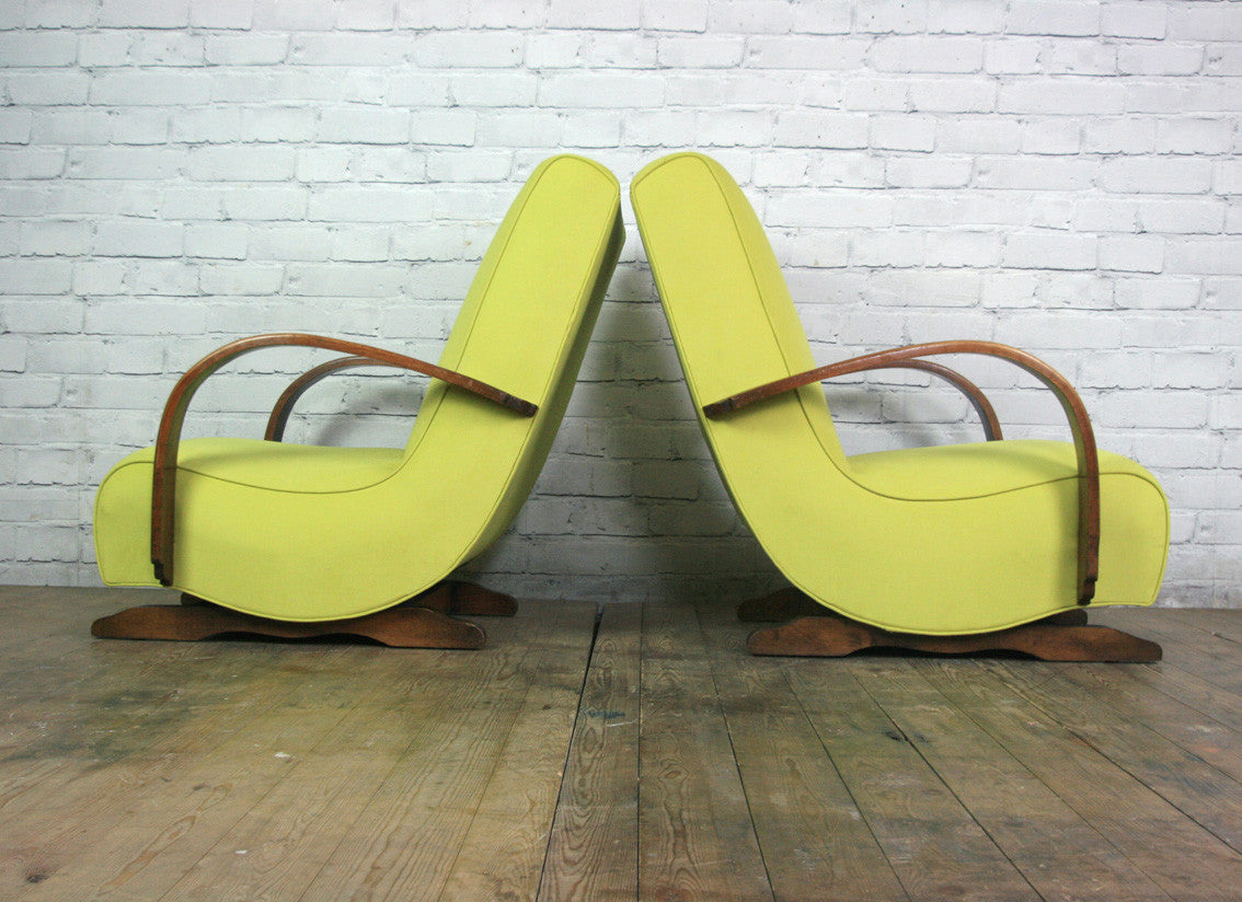 Vintage Art Deco Mid Century Rocking Chair #2 – Mustard Vintage