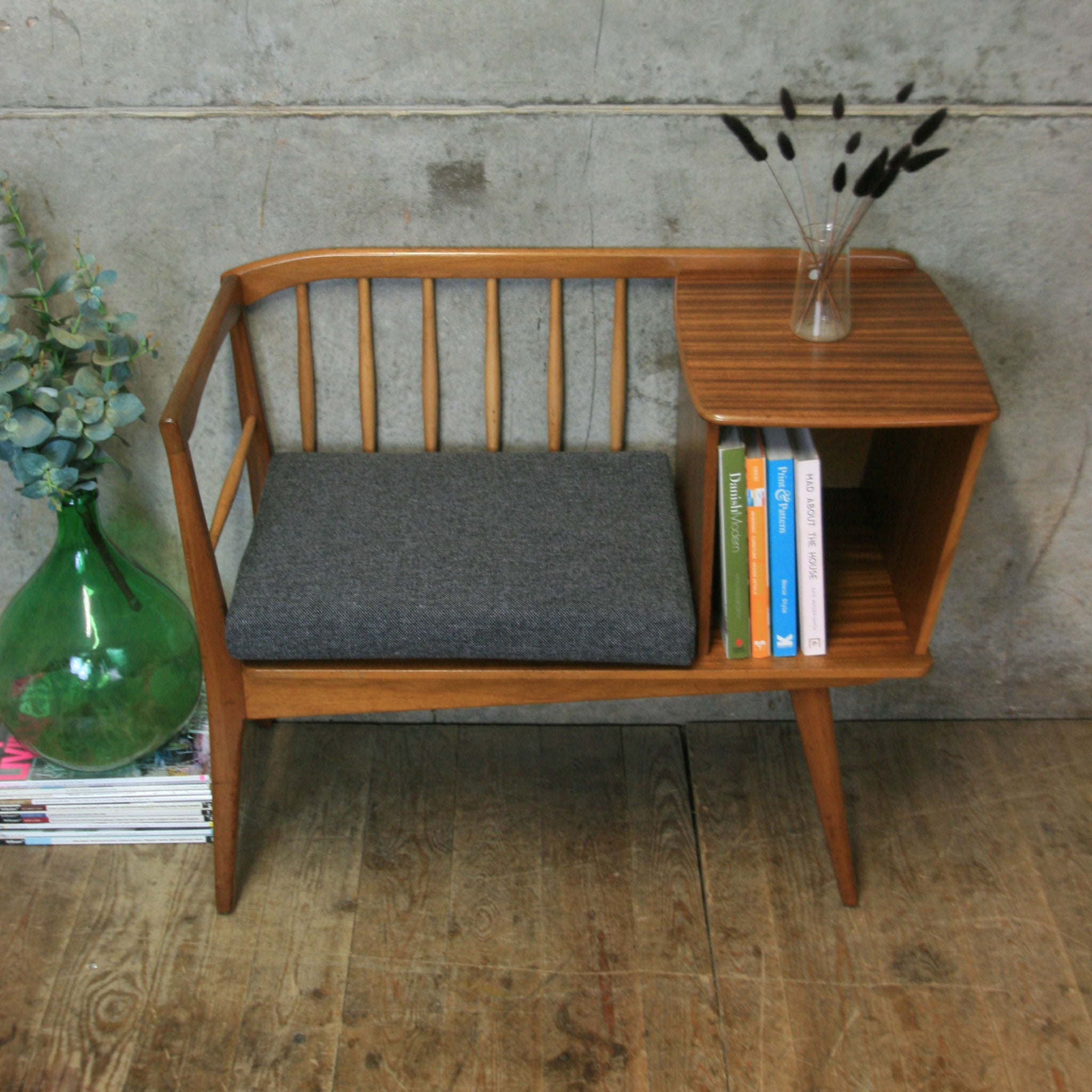 Mid Century Chippy Heath Telephone Seat - 1401b – Mustard Vintage