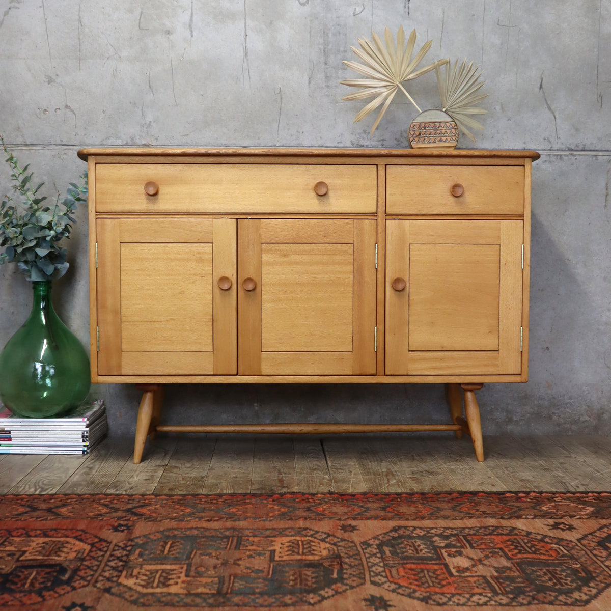 Ercol Mid Century Sideboard Model 351 – 0105c – Mustard Vintage