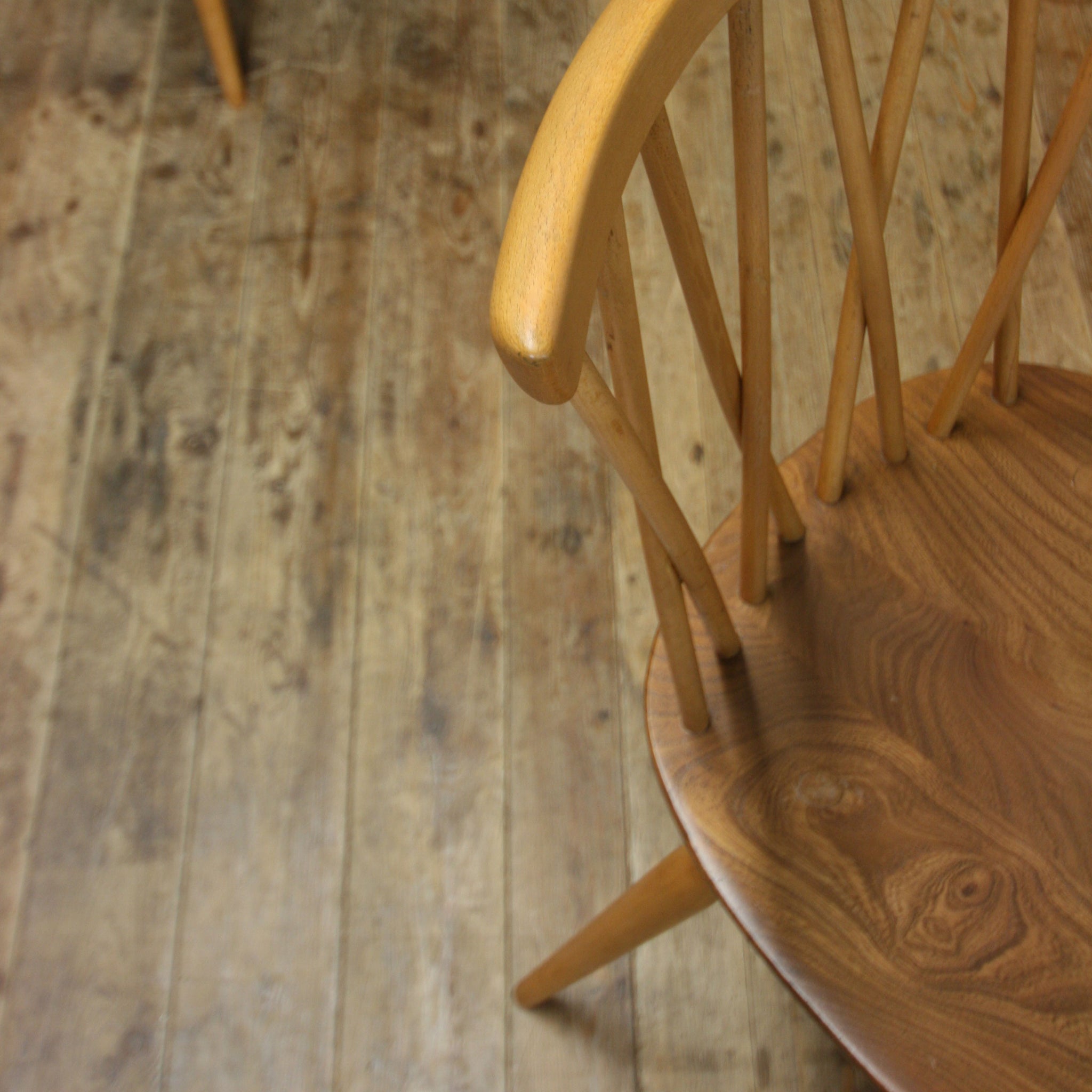 X6 Mid Century Ercol Candlestick Chiltern Chairs - 1012d – Mustard Vintage