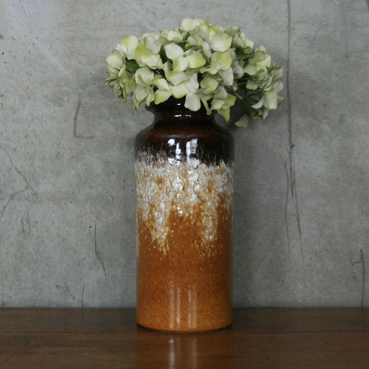 Large Vintage West German Stamped Ceramic Vase #3 – Mustard Vintage