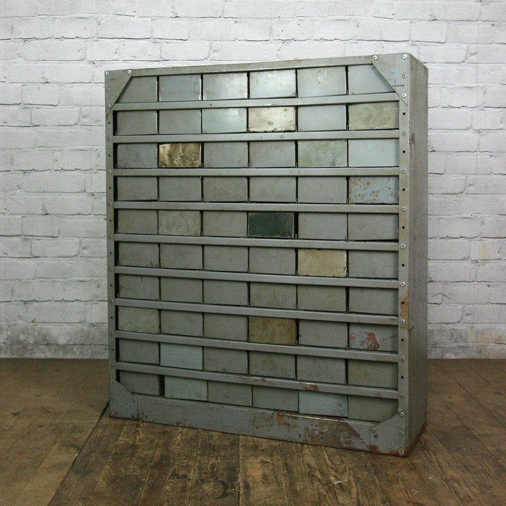Vintage Industrial Metal Drawers Storage - Retail / Restaurant Display ...