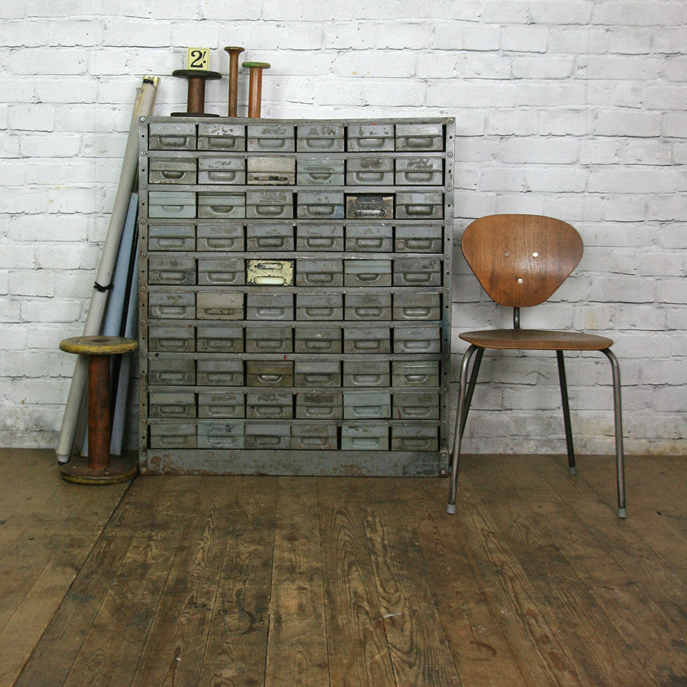 Vintage Industrial Metal Drawers Storage - Retail / Restaurant Display ...