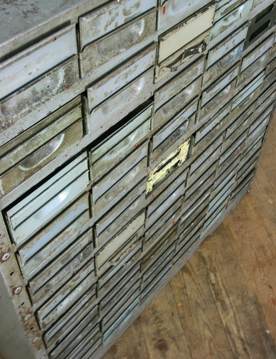 Vintage Industrial Metal Drawers Storage - Retail / Restaurant Display ...