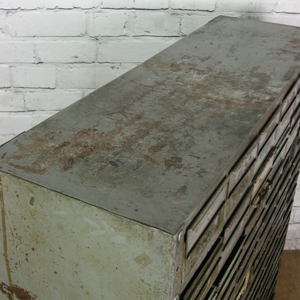 Vintage Industrial Metal Drawers Storage - Retail / Restaurant Display ...