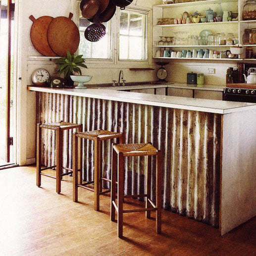 X1 Vintage Industrial Rustic Corrugated Metal Cladding Sheet – Mustard ...