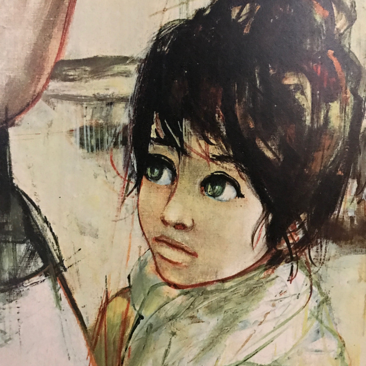 Mid Century Framed Print 'The Scarlet Scarf' – Mustard Vintage