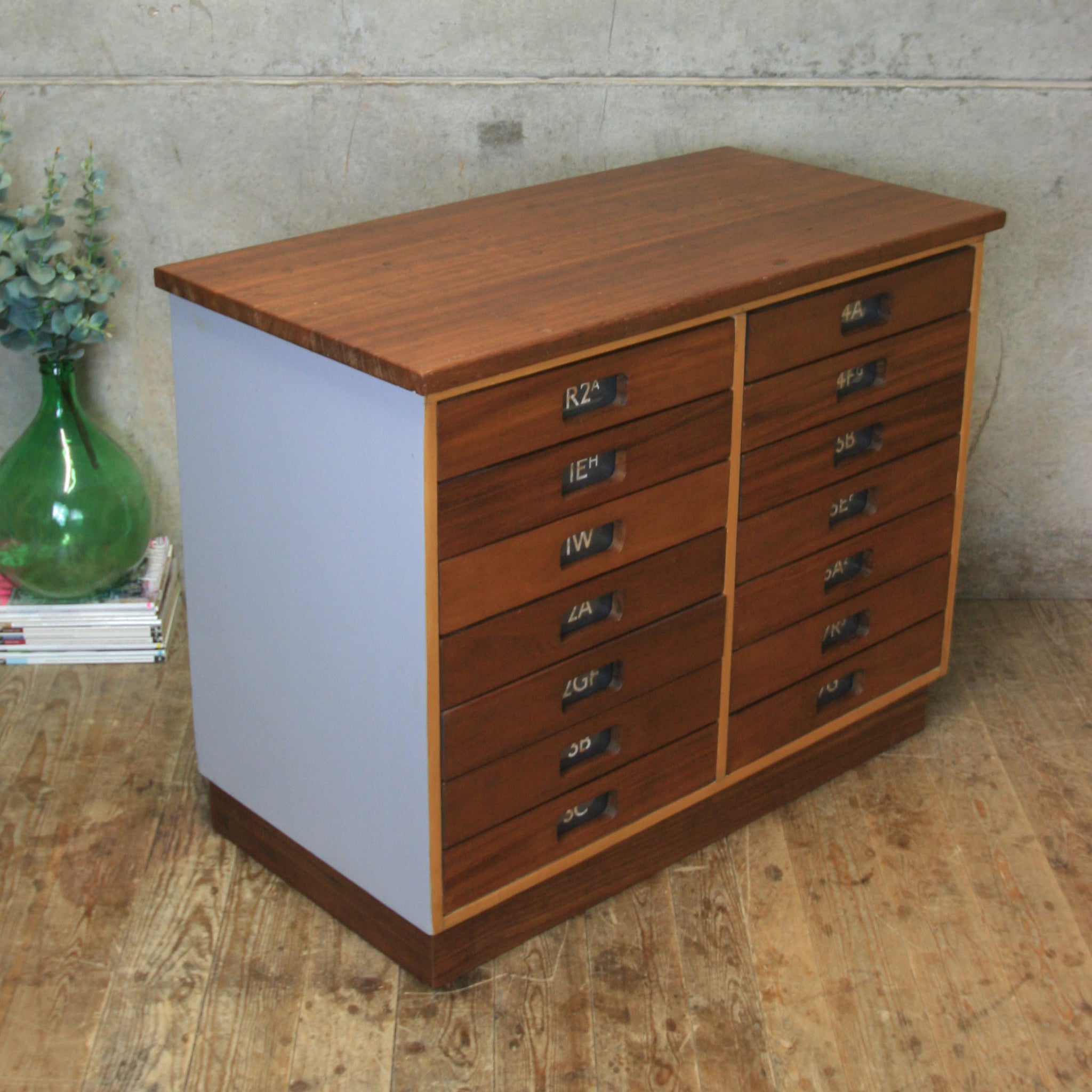 Vintage School Multi Drawers / Plan Chest - 0801h – Mustard Vintage