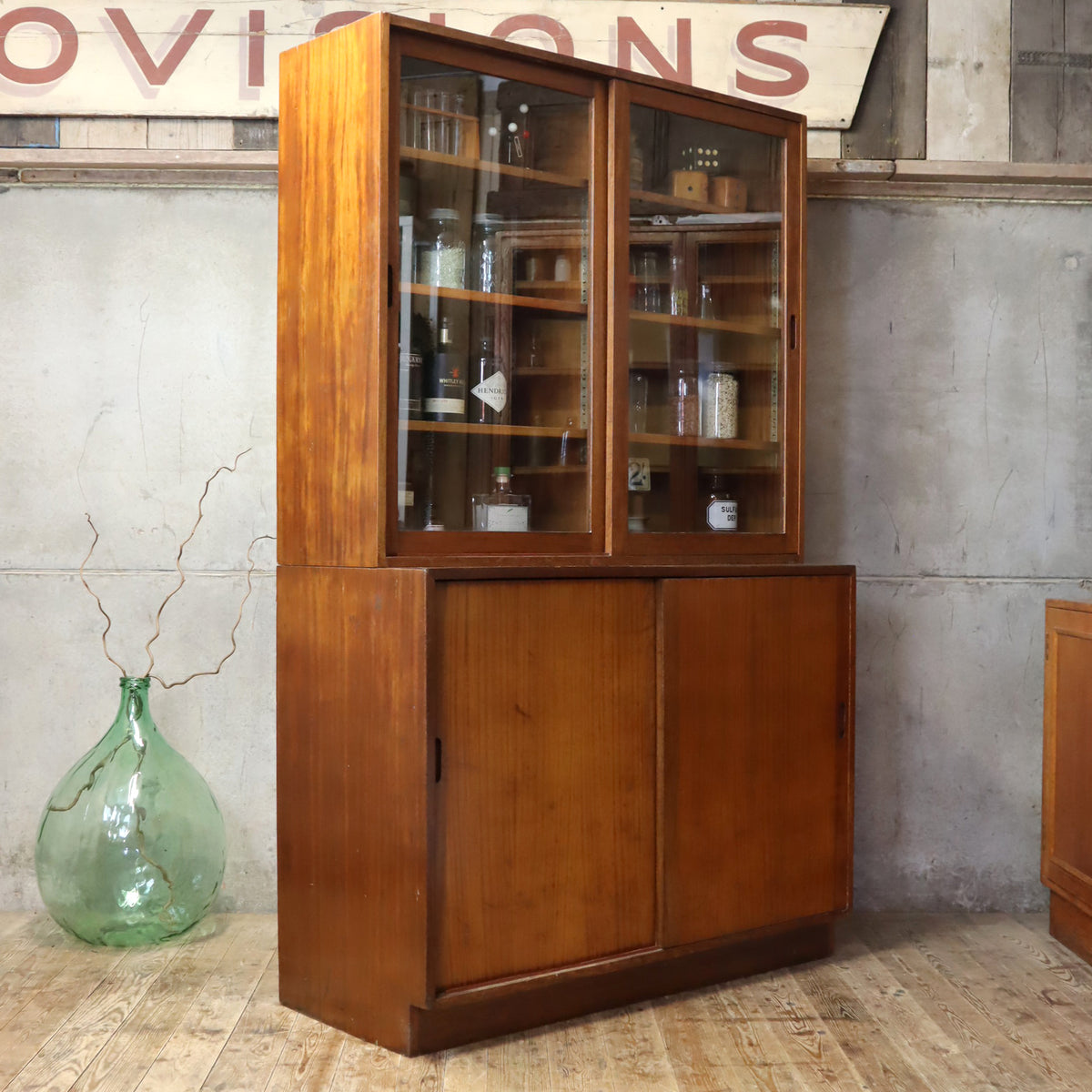 Mid Century Teak Reclaimed School Laboratory Cabinet – 0704c – Mustard ...