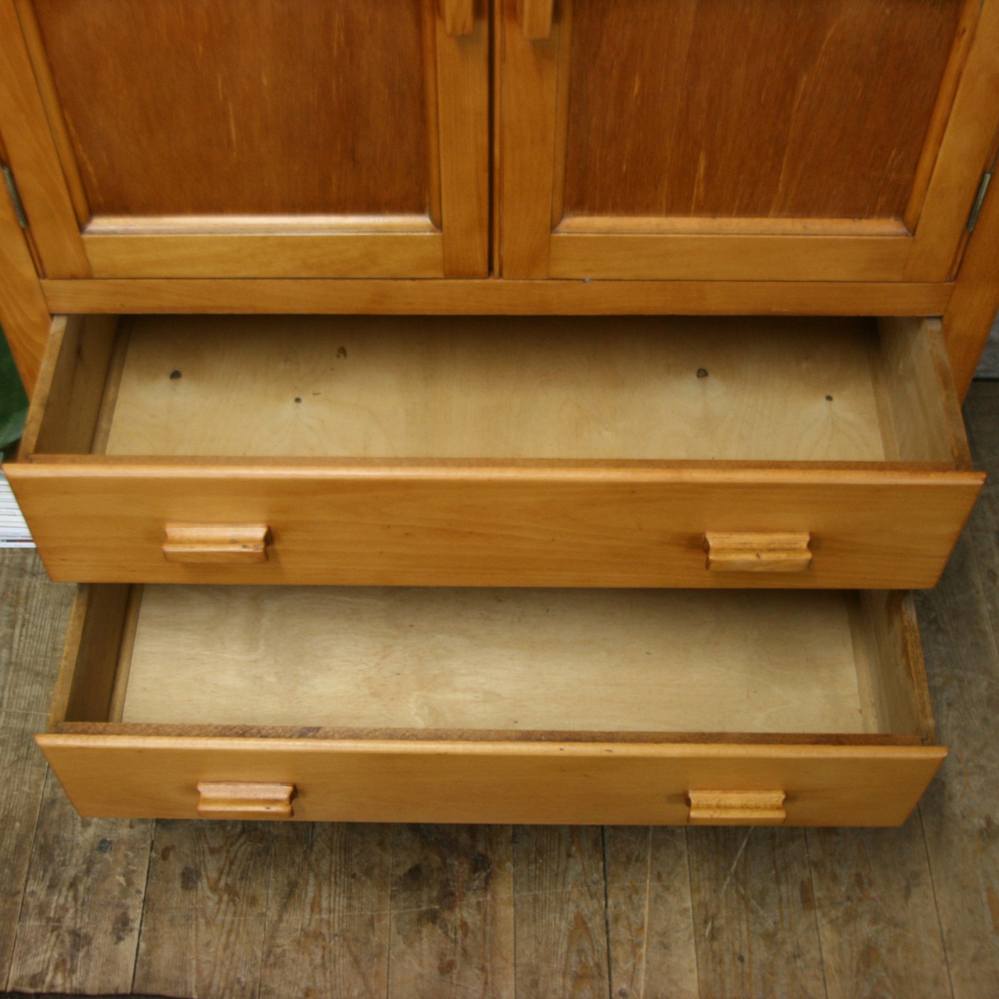 Vintage Beech Storage Cupboard – 2709c – Mustard Vintage