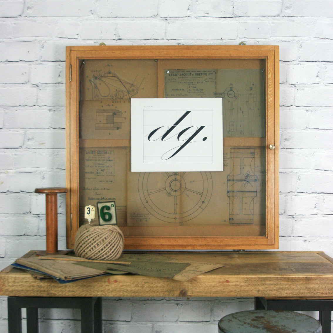Vintage Oak Post Office Display Cabinet Frame – Mustard Vintage