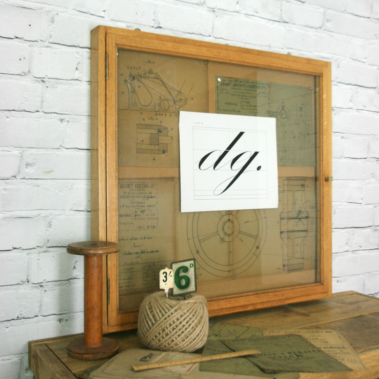 Vintage Oak Post Office Display Cabinet Frame – Mustard Vintage