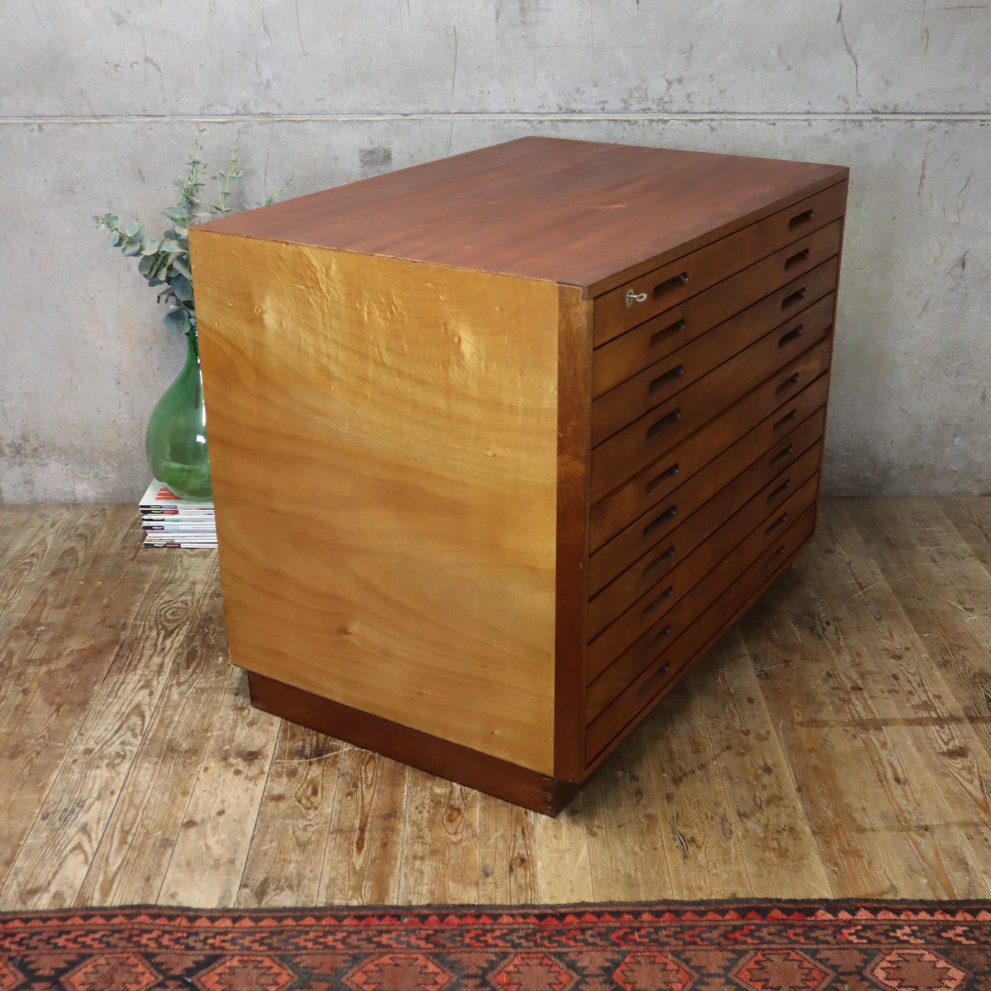 Mid Century Architects Plan Chest - 0212h – Mustard Vintage